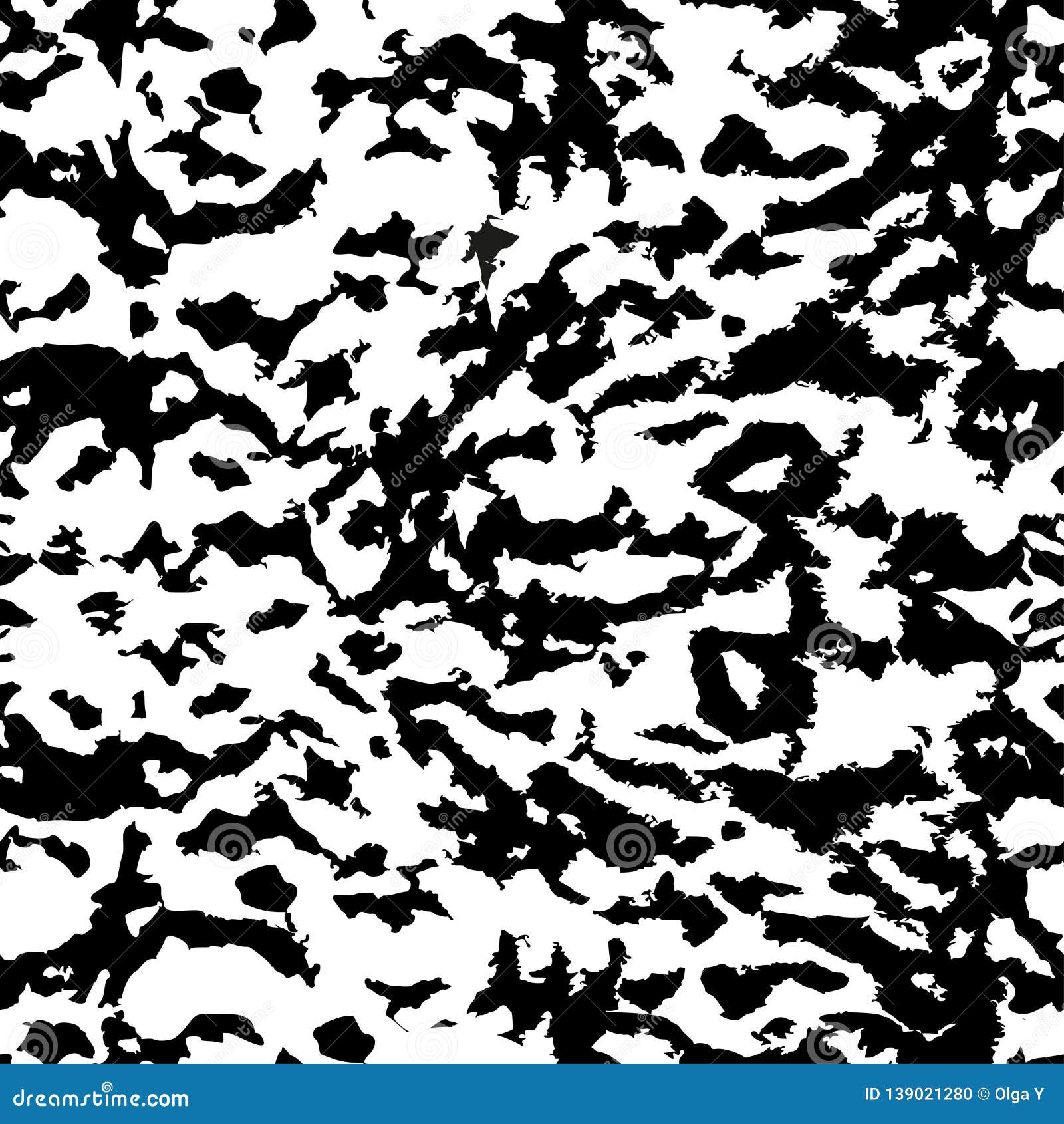 Splash Vector Seamless Pattern. Black and White Hand Drawn Spray ...