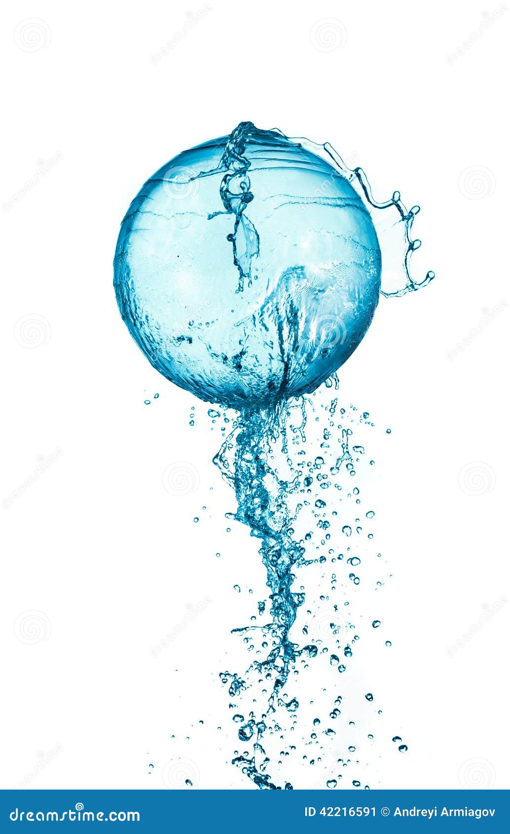 Splash water ball isolated stock image. Image of drip - 42216591