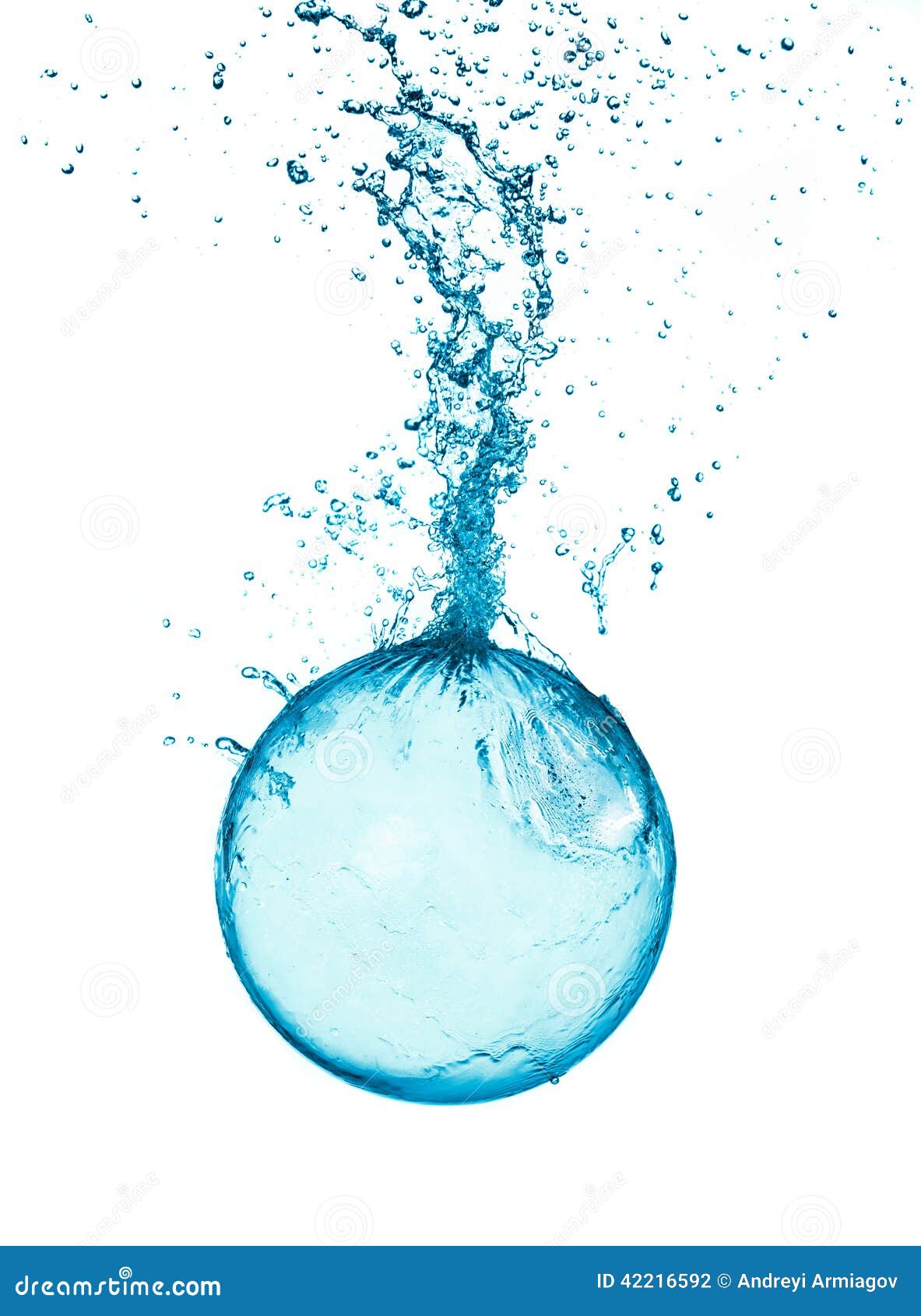 Splash water ball isolated stock photo. Image of closeup - 42216592