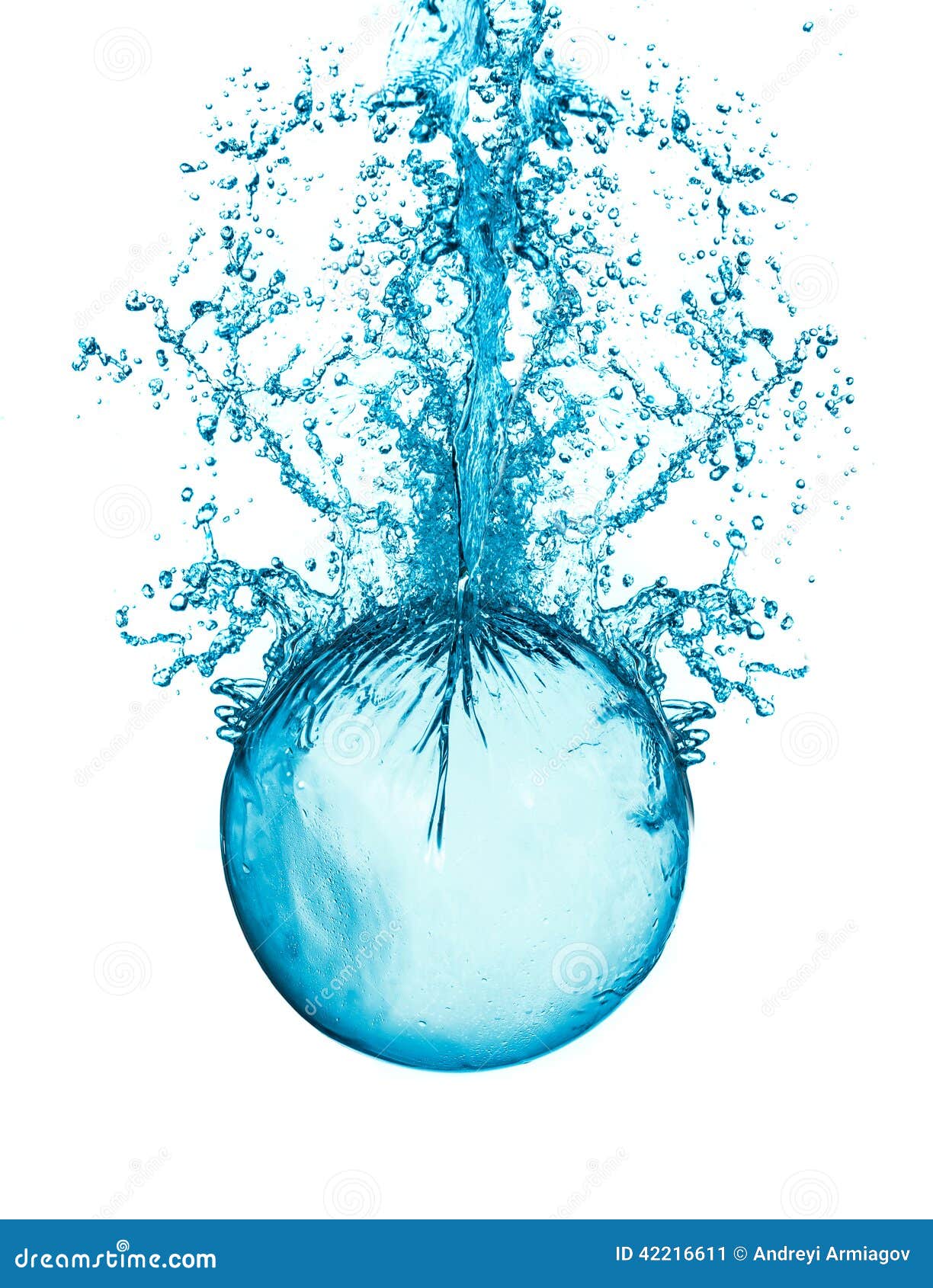 Splash water ball isolated stock image. Image of beauty - 42216611
