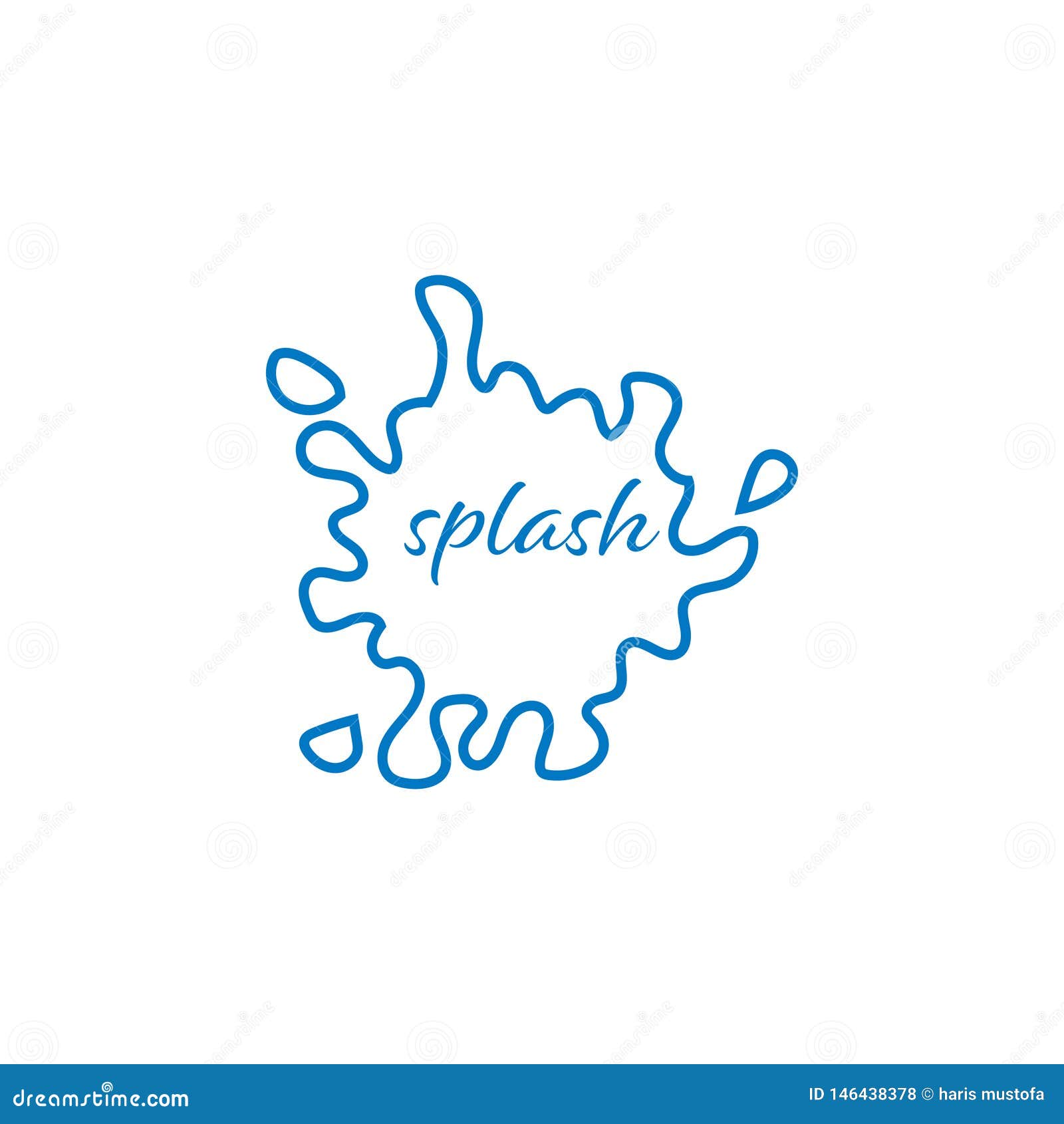 Splash Water Blue Graphic Design Template Vector Stock Vector ...
