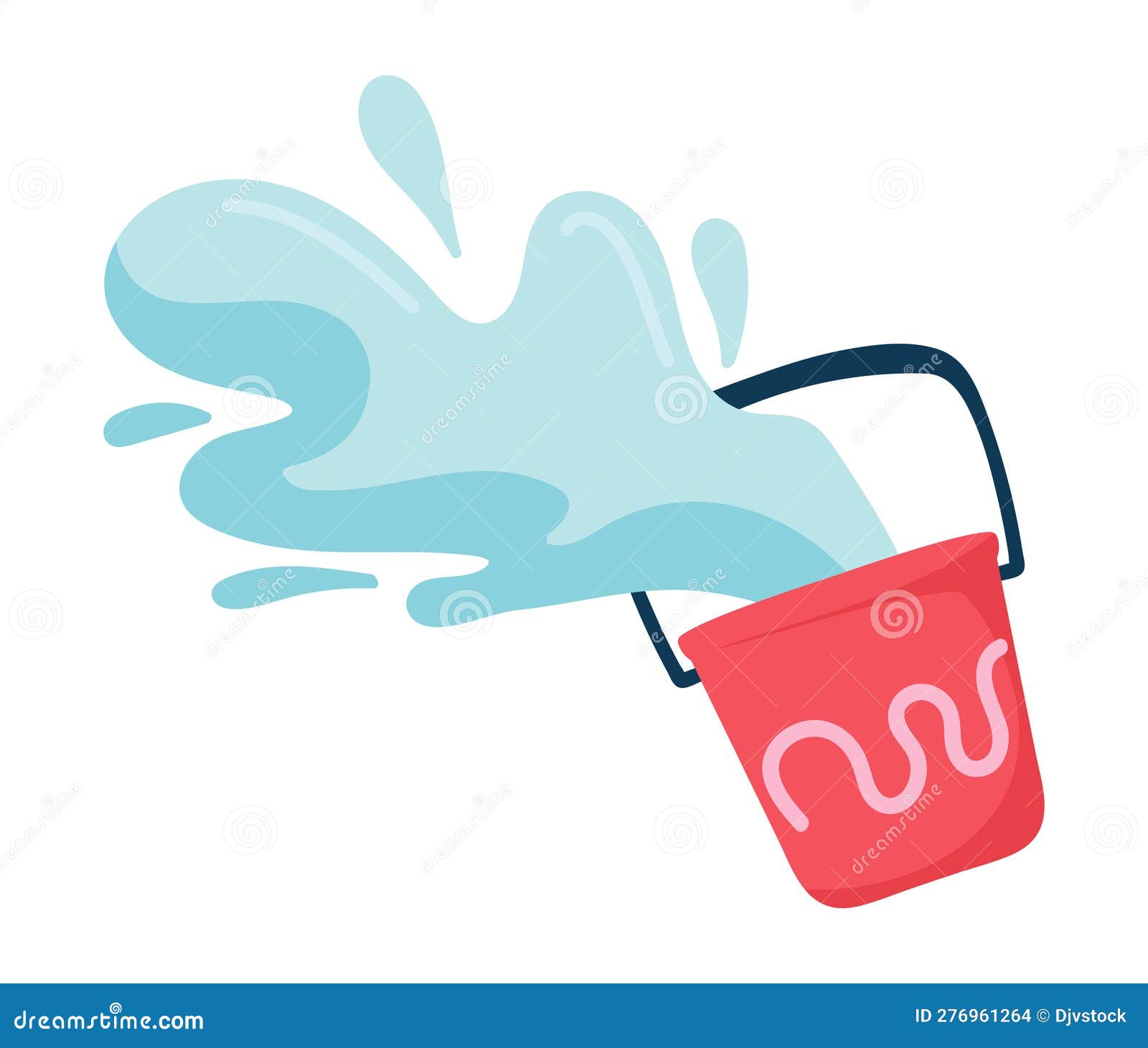 Splash water and bucket stock vector. Illustration of splashing - 276961264