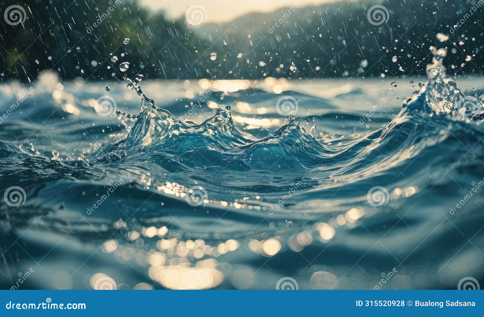 A Splash of Water is Captured in the Foreground of this Image, with a ...