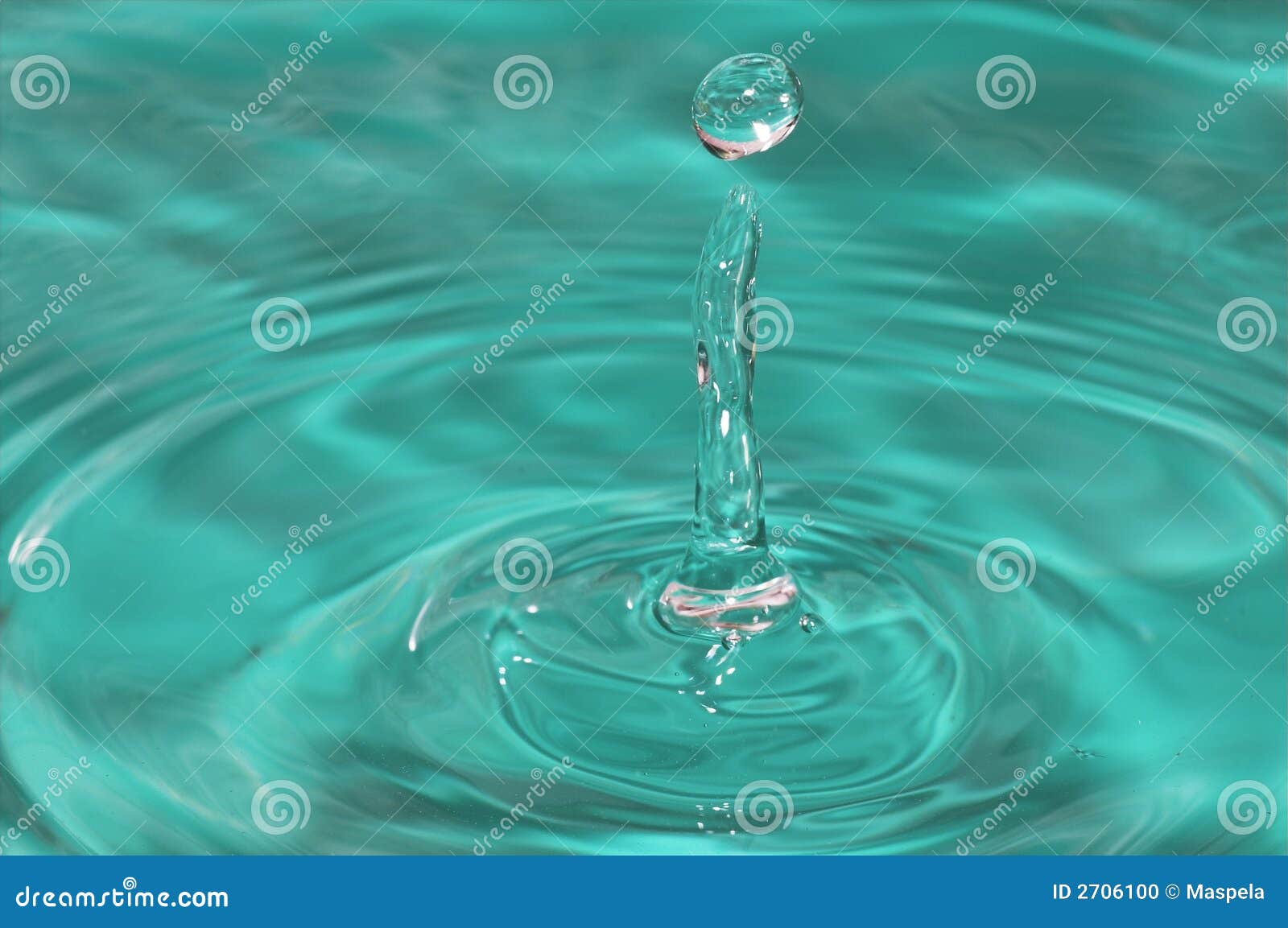 Splash water drop in green stock photo. Image of view - 2706100