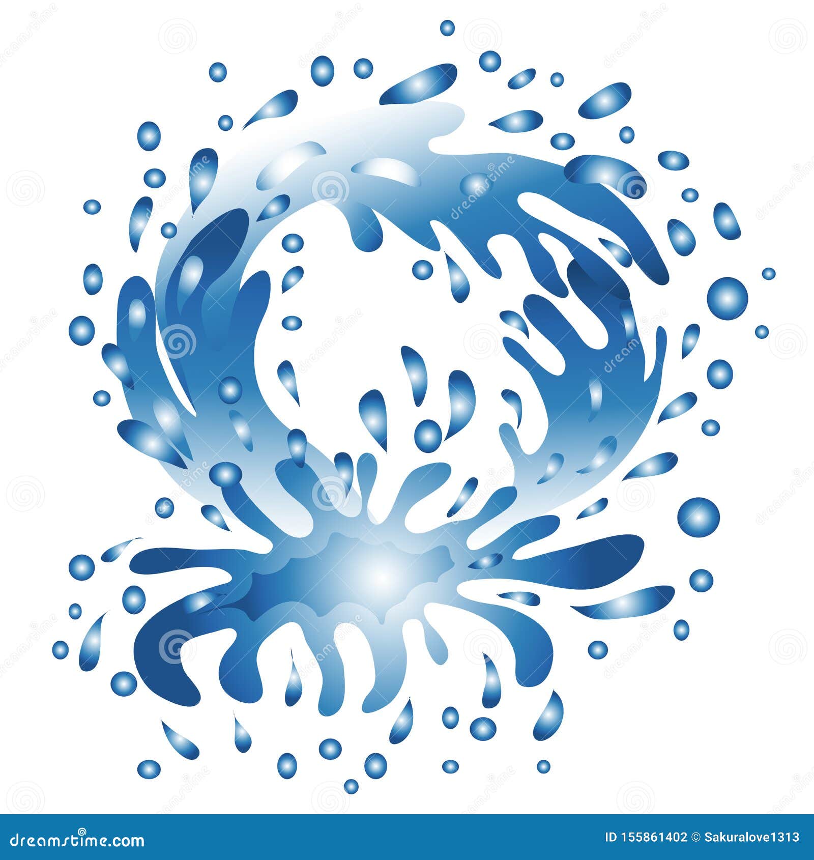 Splash of Water. Drops Flying in the Air, Water Splashes Stock ...