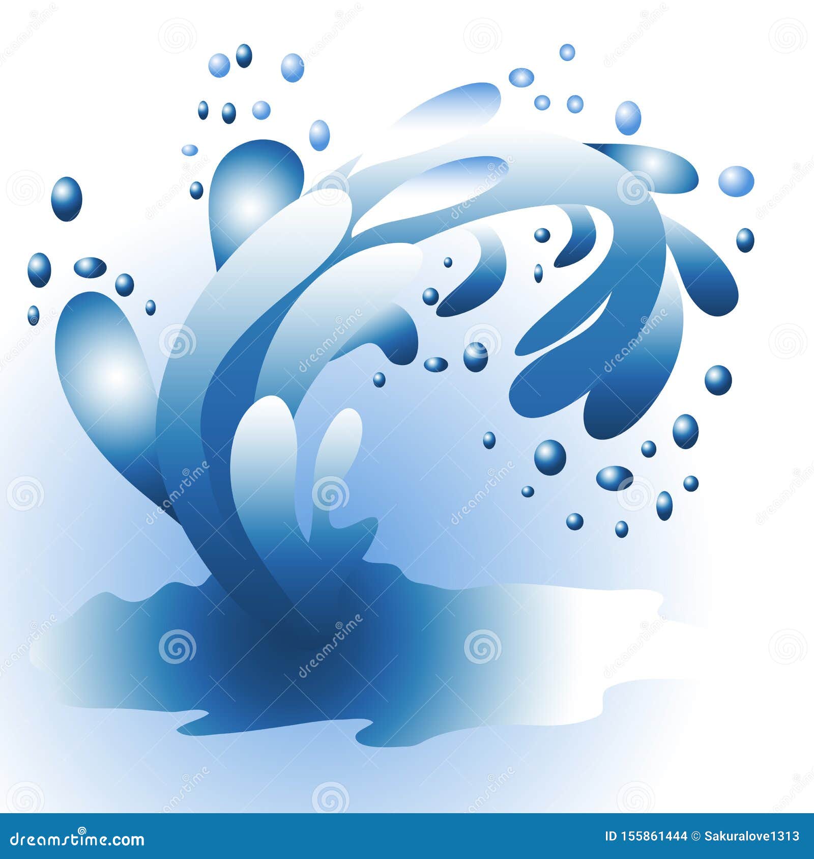 Splash of Water. Drops Flying in the Air, Water Splashes Stock ...