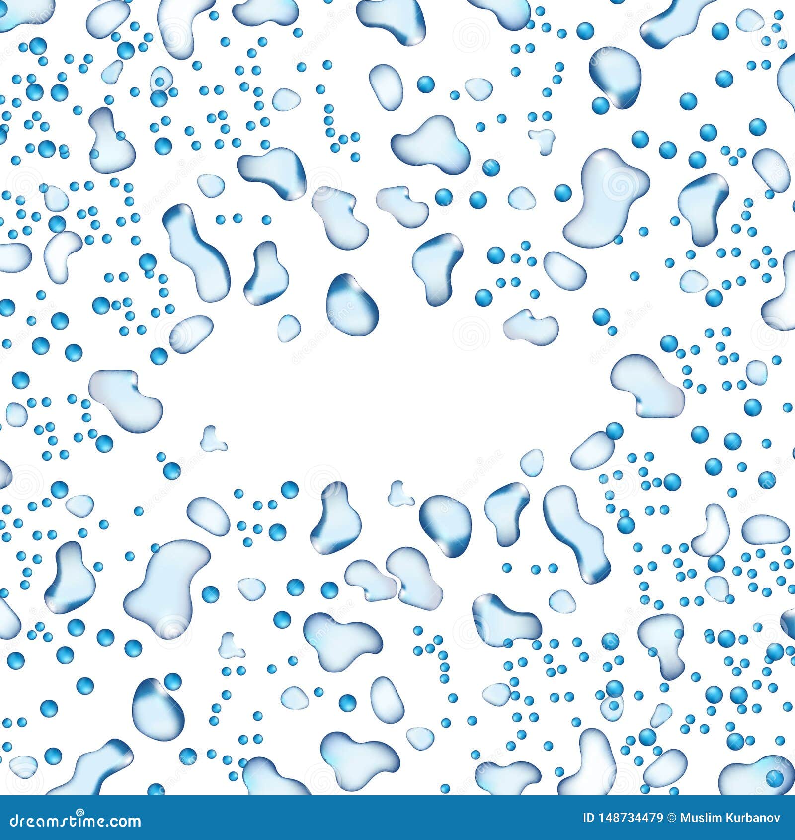 Splash Water Drops Template Banner Vector Stock Vector - Illustration ...