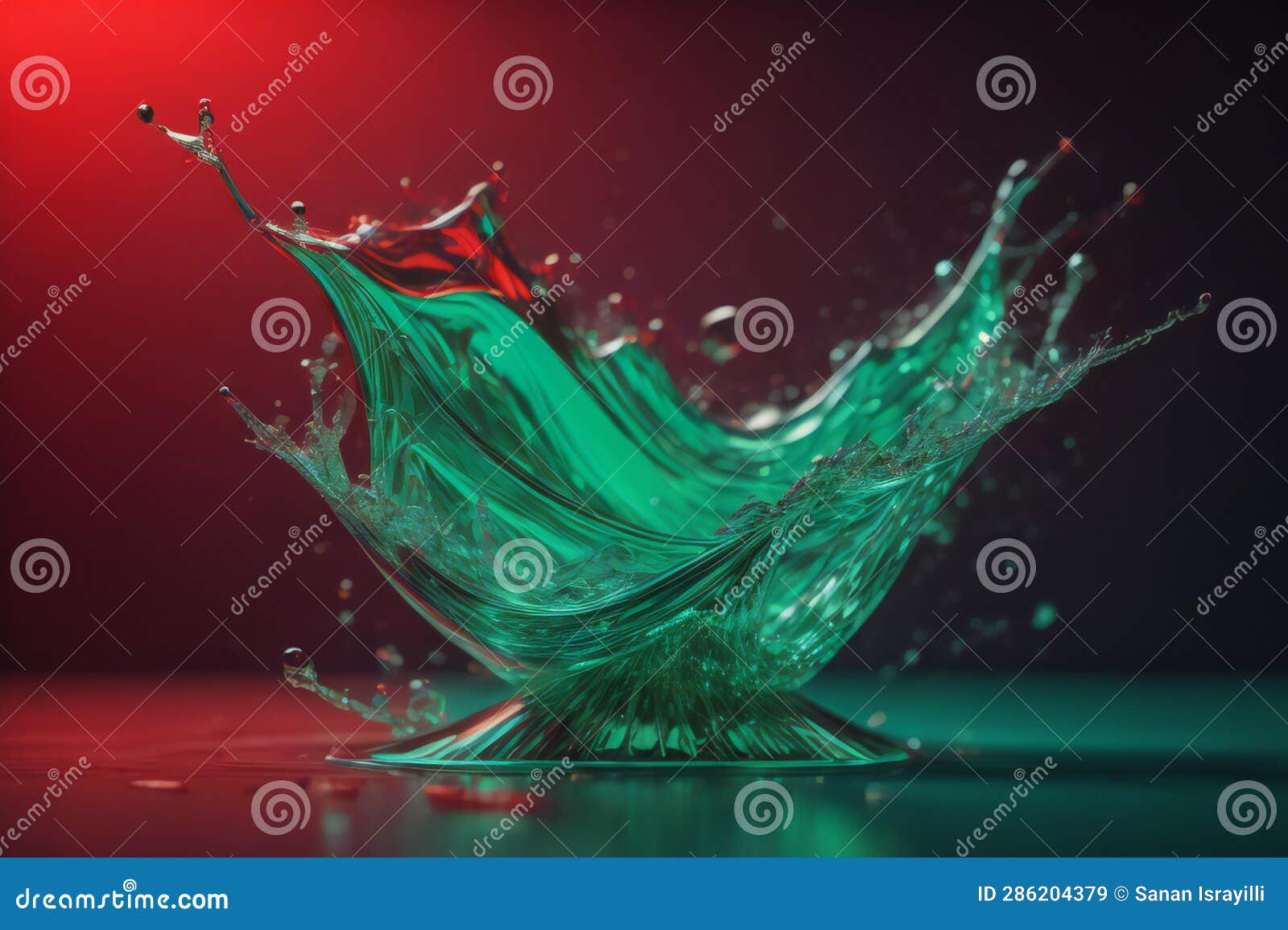 Splash of Water. Splash Effect after Collision a Falling Drops with ...