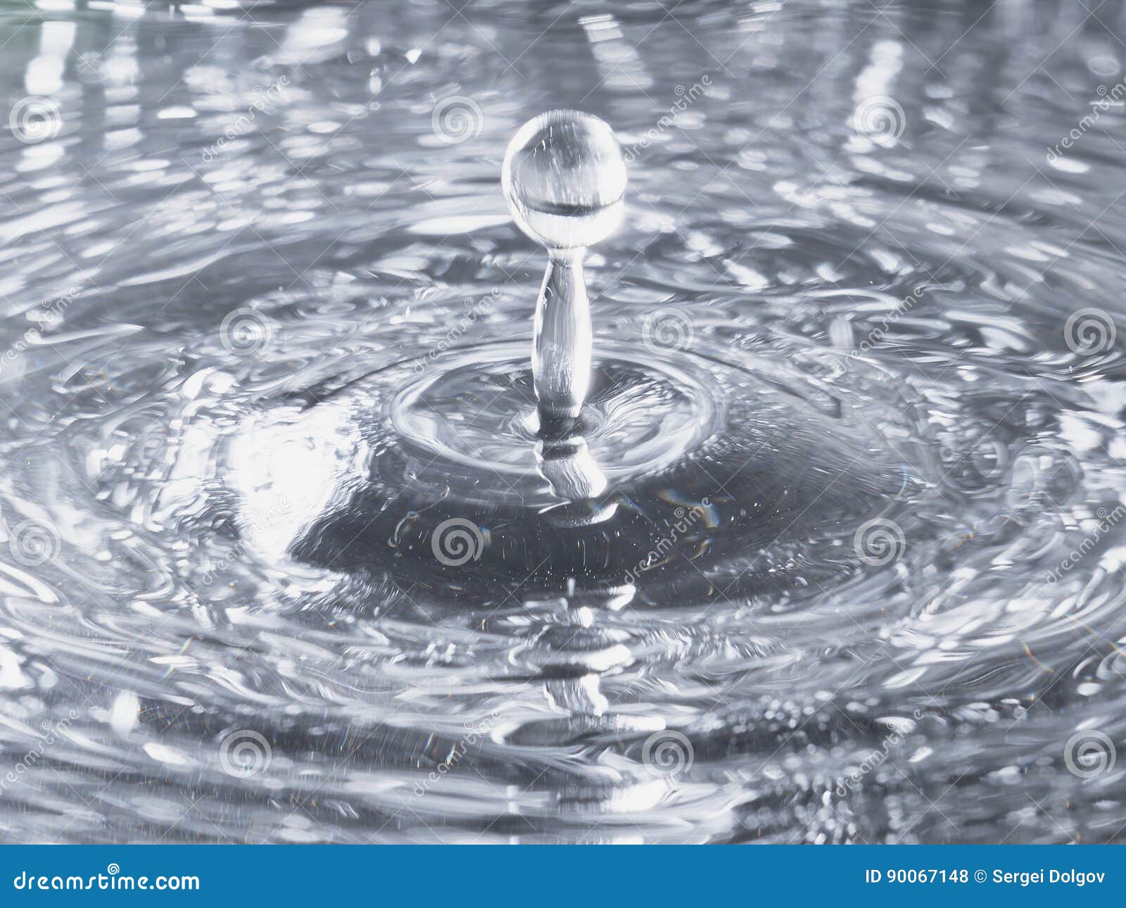 Splash of Water from Falling Drop Stock Photo - Image of element ...