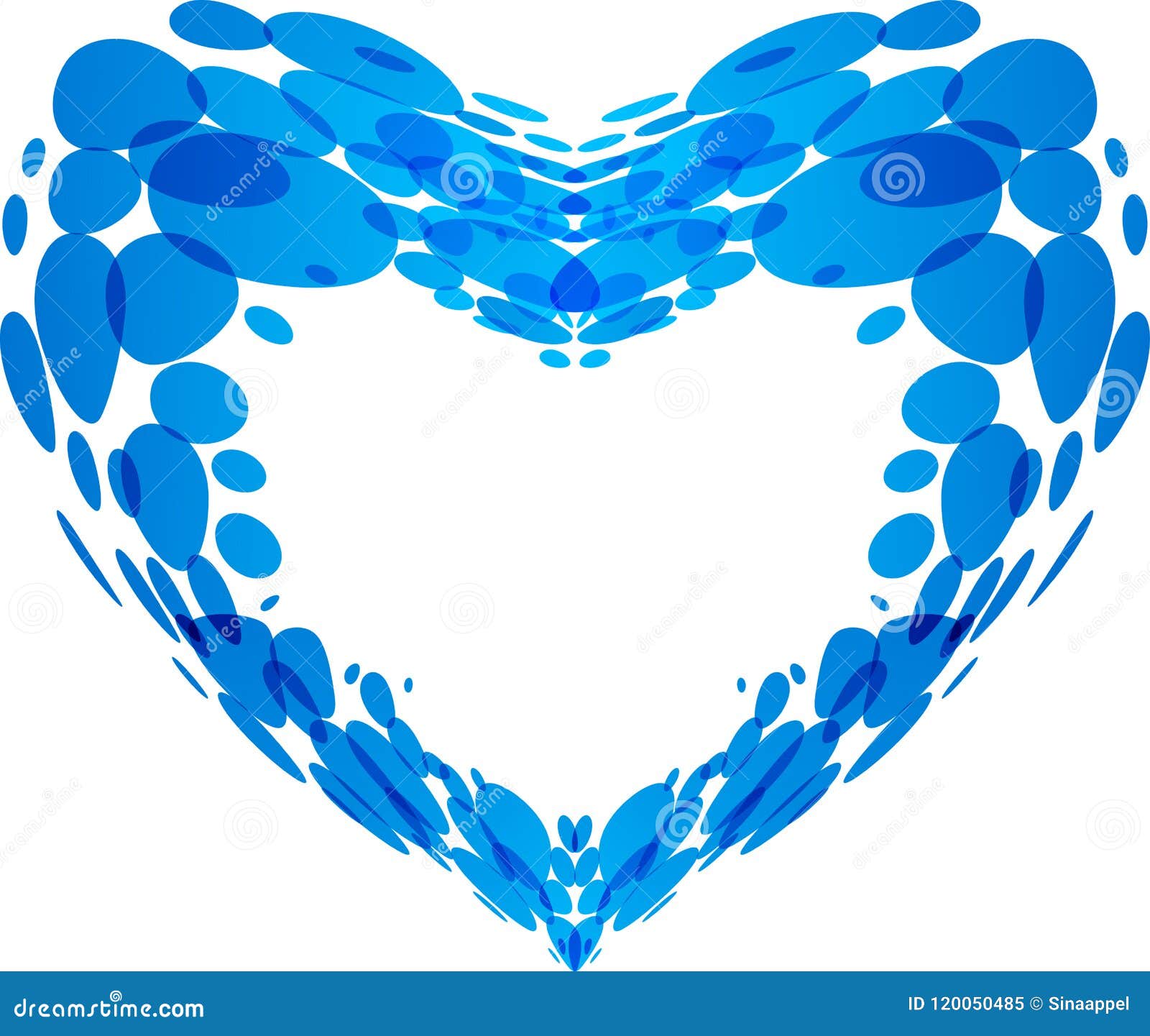 Splash of Water in the Form of Heart Stock Vector - Illustration of ...