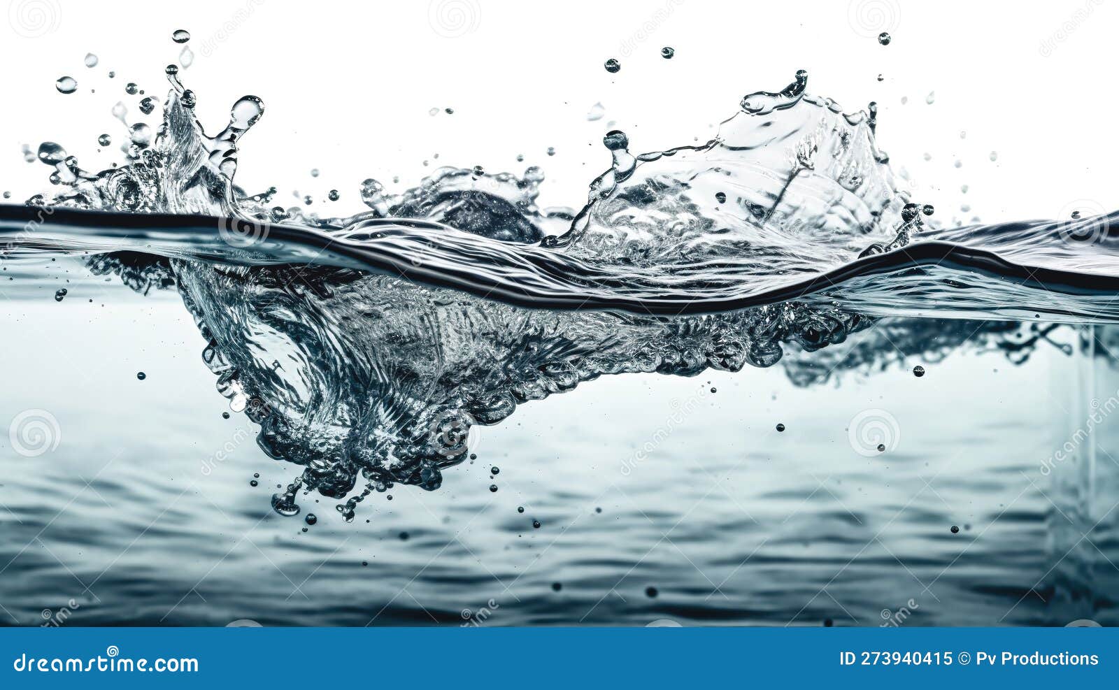 Splash of Water on a Light Background, Generative AI. Stock ...