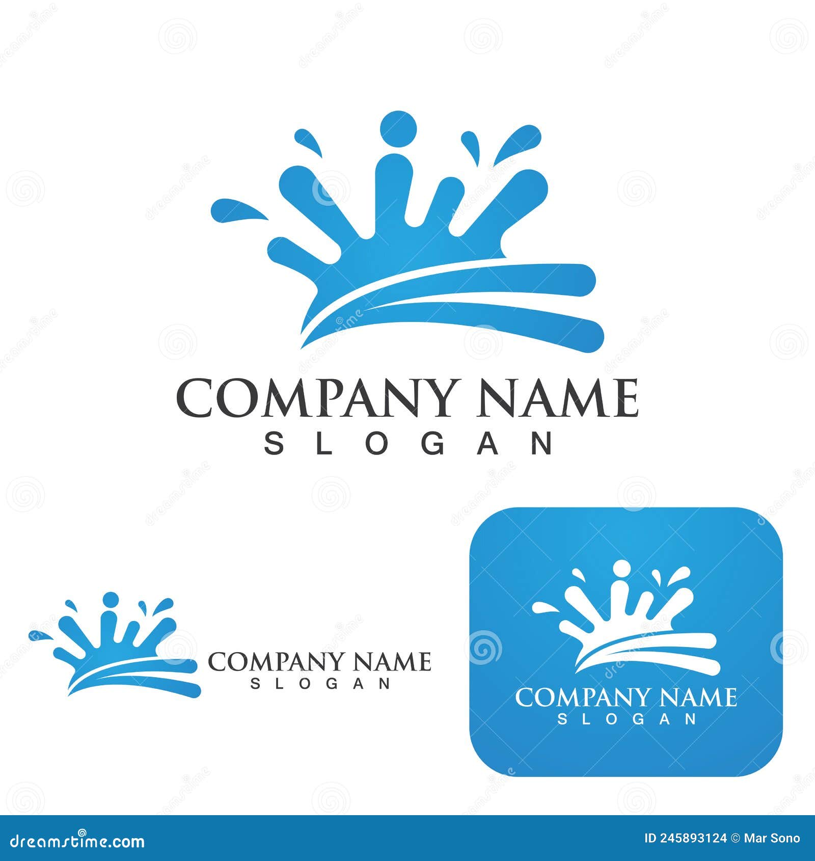 Splash Water Logo and Symbol Vector Stock Vector - Illustration of wave ...