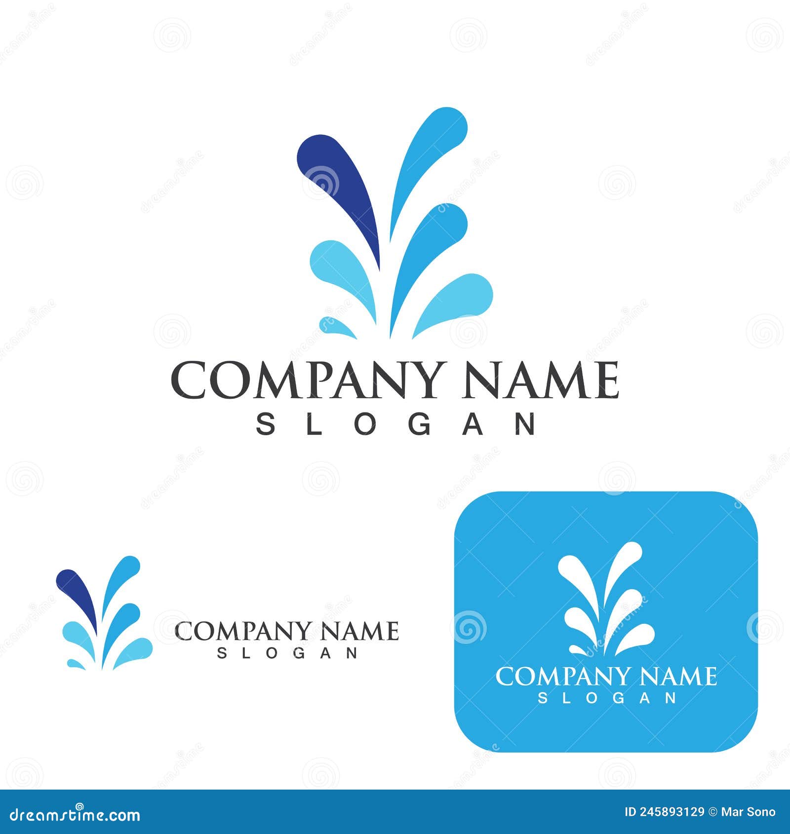 Splash Water Logo and Symbol Vector Stock Vector - Illustration of aqua ...