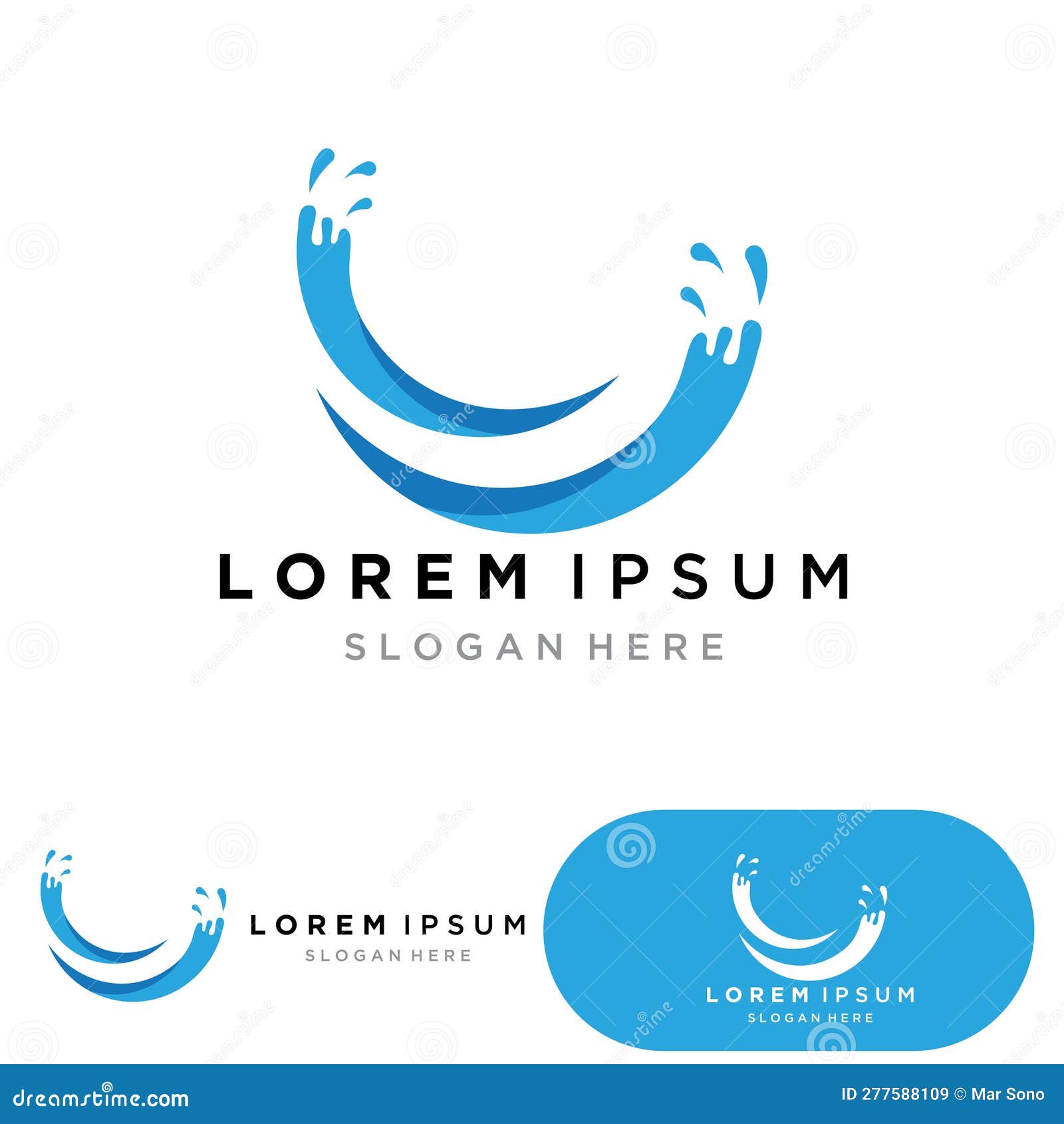 Splash Water Logo and Symbol Vector Stock Vector - Illustration of ...