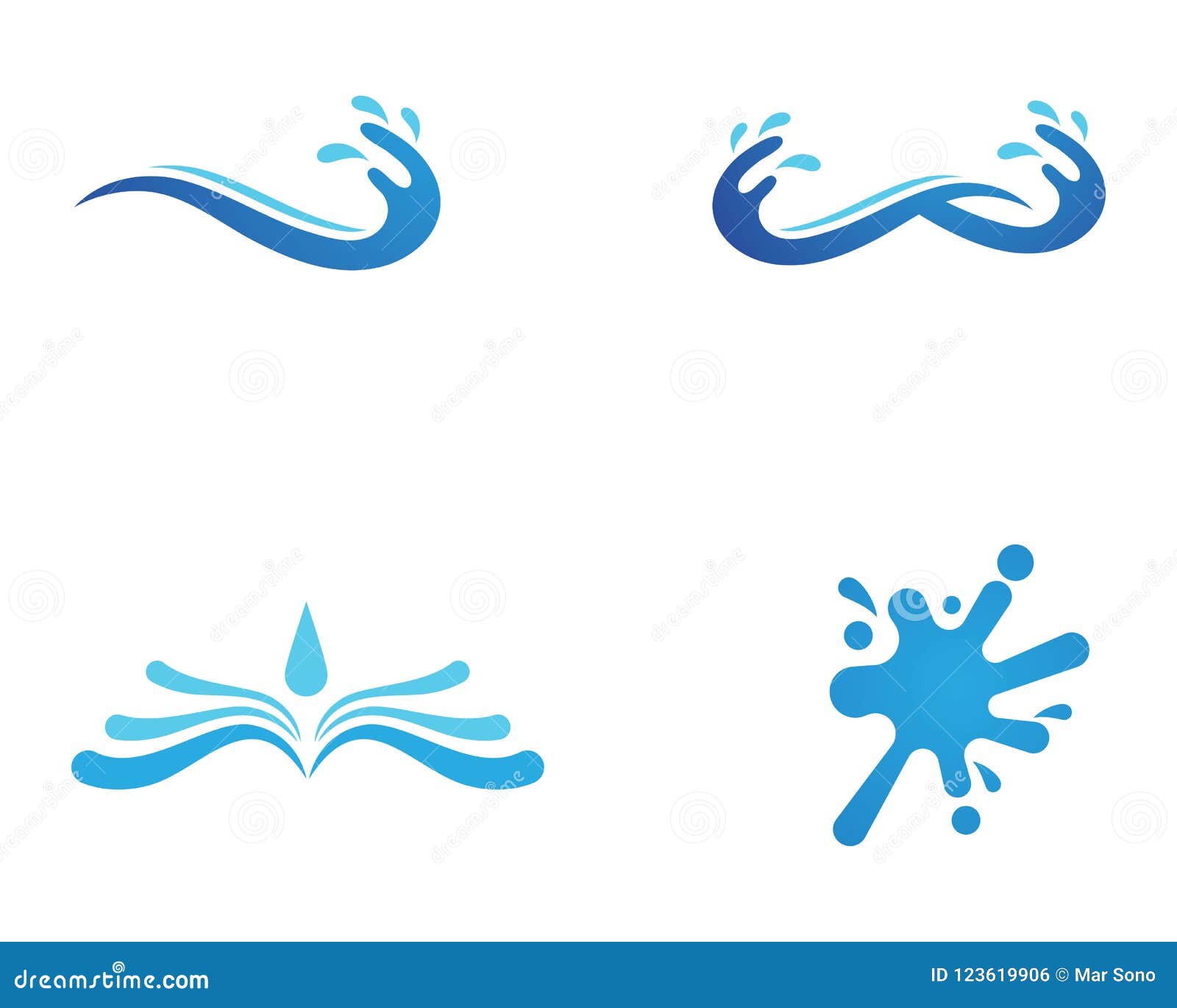 Splash Water Logo and Symbol Vector Stock Vector - Illustration of ...