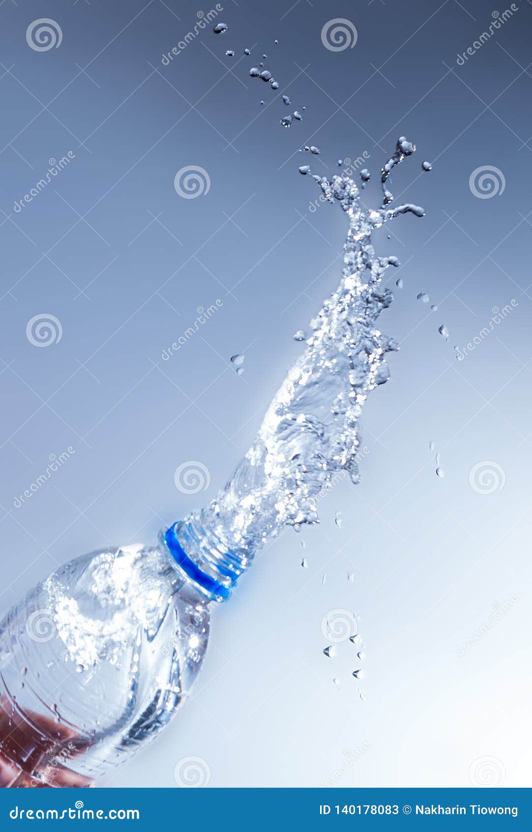 Splash Water Out of Plastic Bottles Stock Image - Image of healthy ...