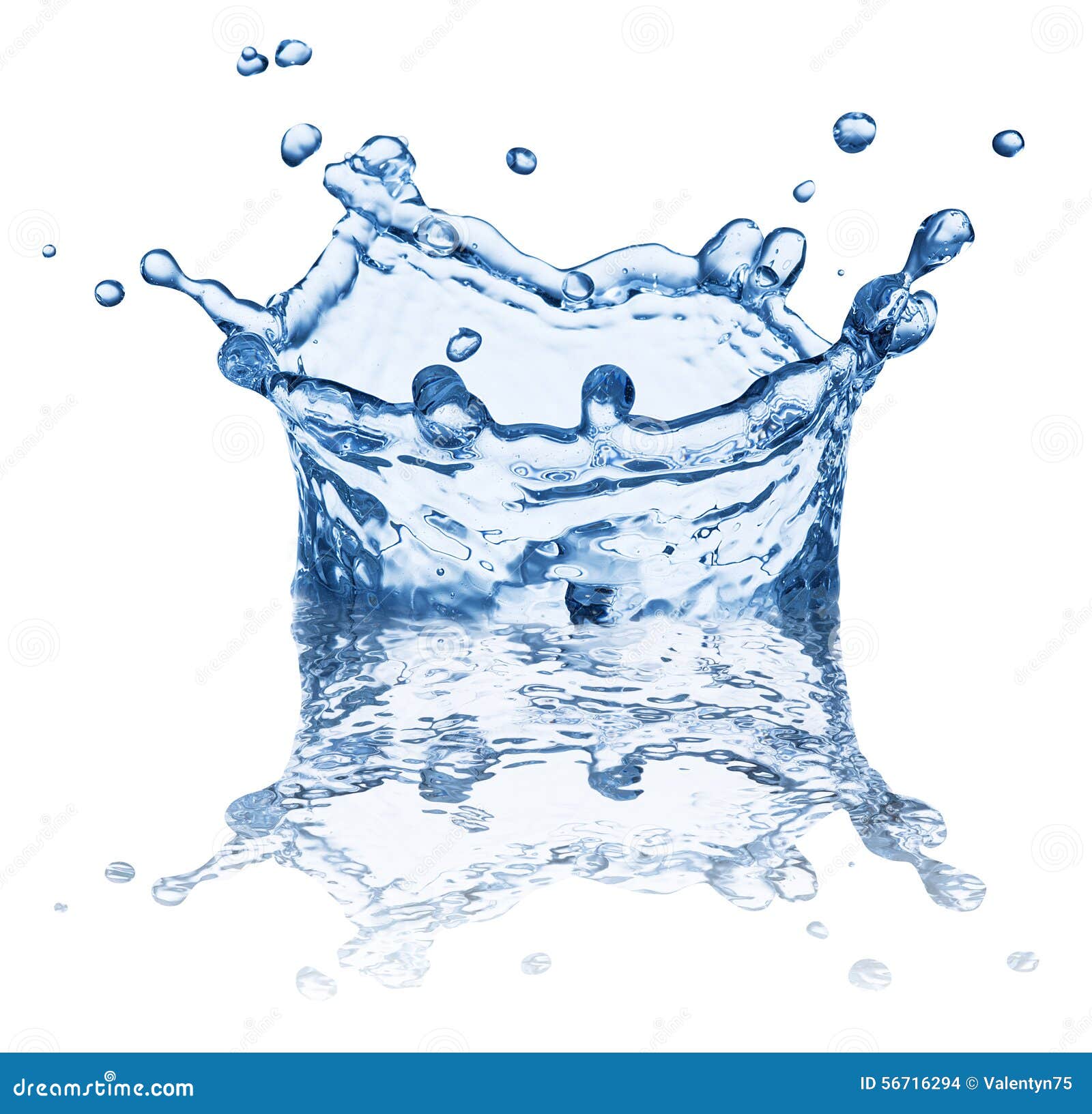 Splash of Water in the Shape of Crown. Clipping Paths. Stock Photo ...