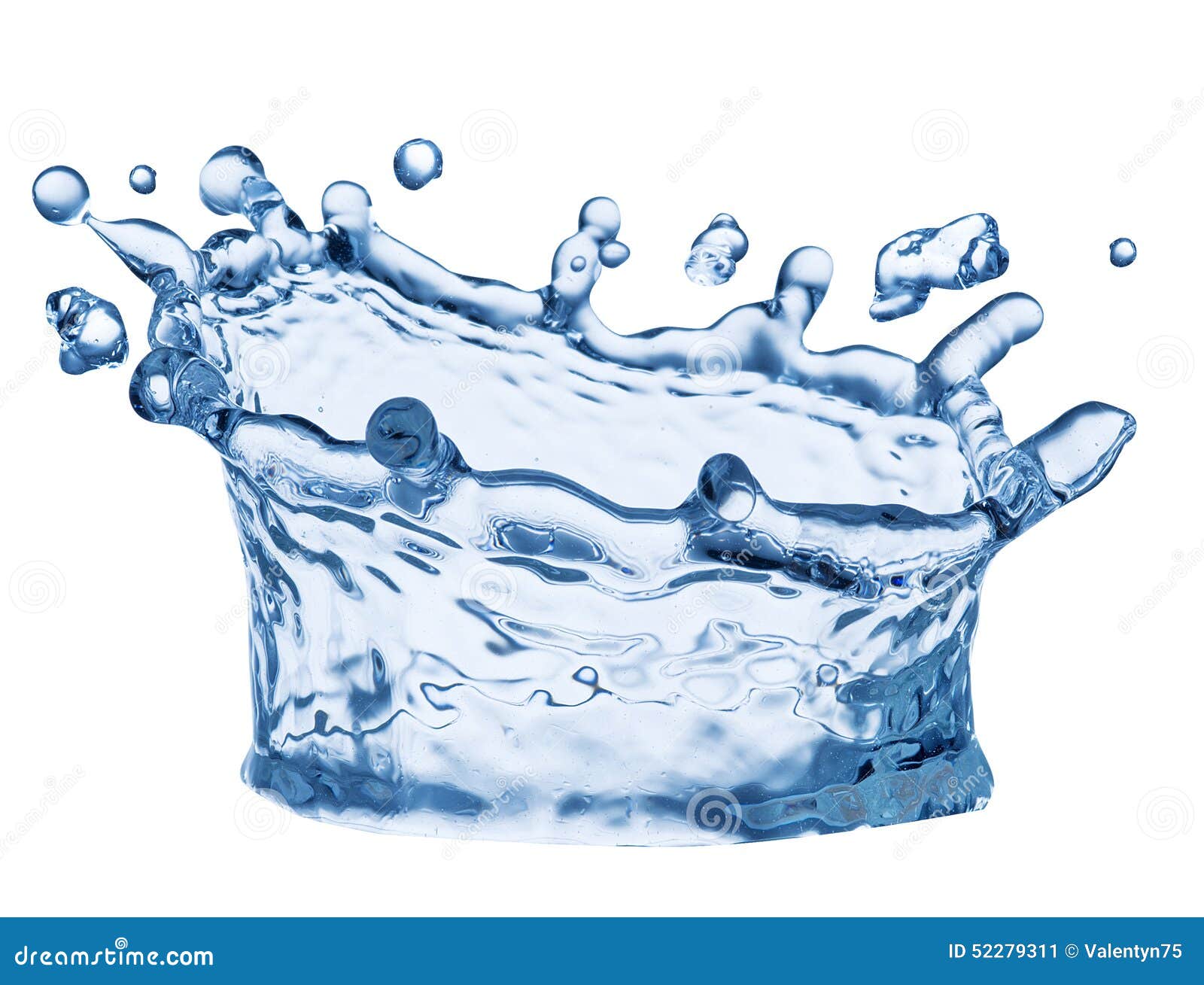 Splash of Water in the Shape of Crown. Stock Image - Image of drop ...