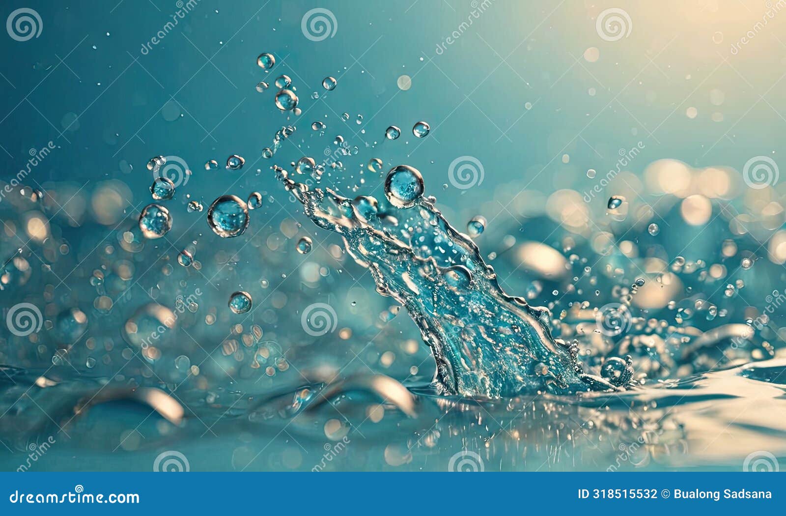 A Splash of Water is Shown in the Image, with the Water Droplets Spread ...