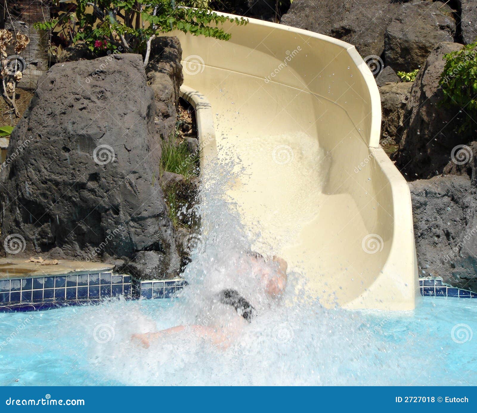 Splash from water slide stock photo. Image of sunny, summer - 2727018