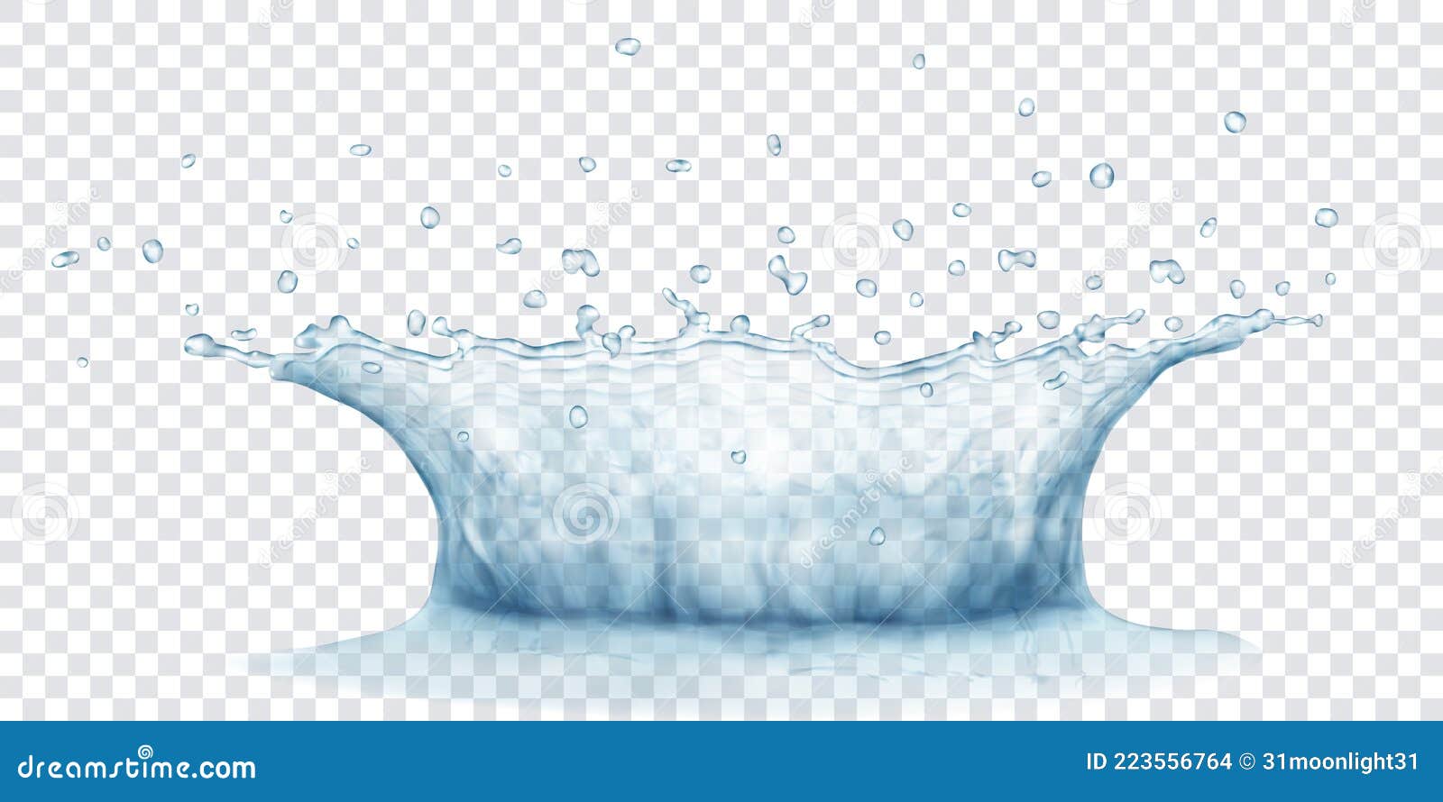 Splash of Water with Small Drops Stock Vector - Illustration of ...