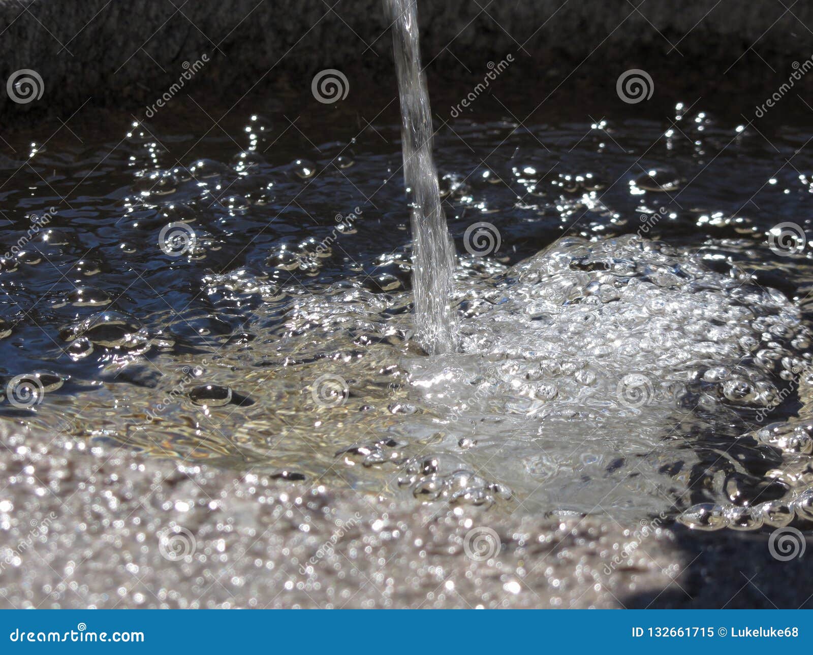 Splash of Water in a Sunny Day Stock Image - Image of clear, droplet ...