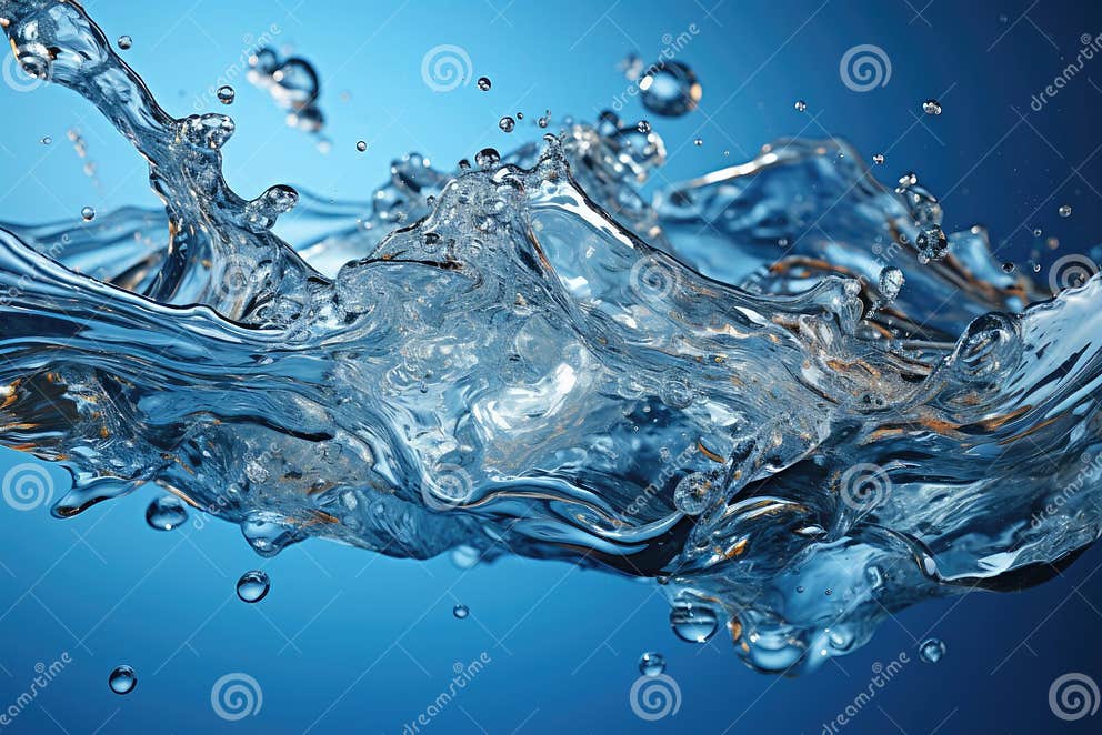 Splash of Water on a Surface Stock Illustration - Illustration of ...