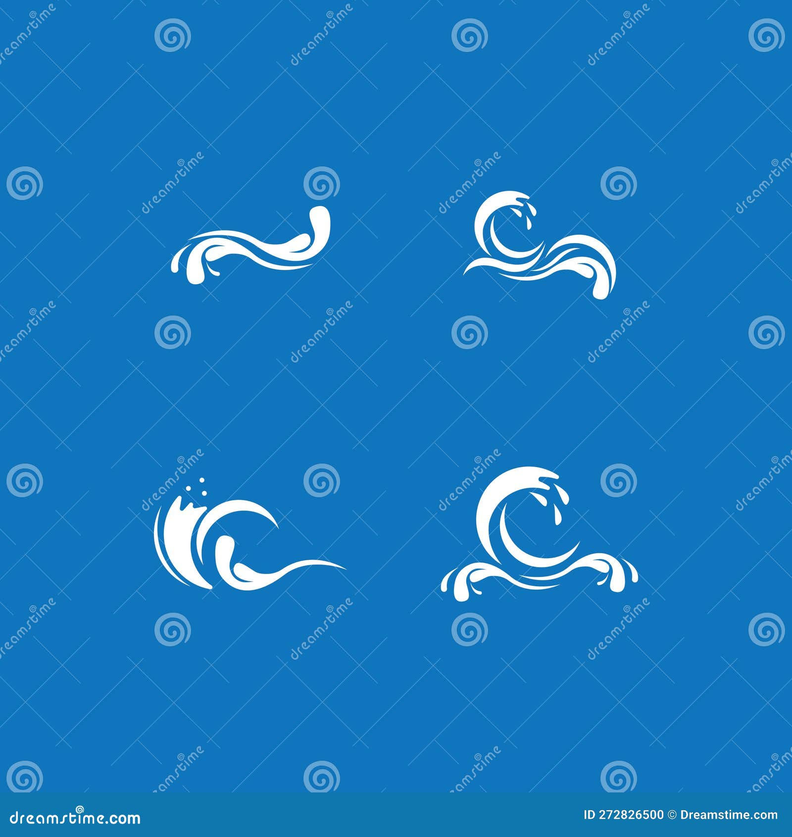 Splash Water Wave Beach Logo and Symbol Vector Stock Illustration ...