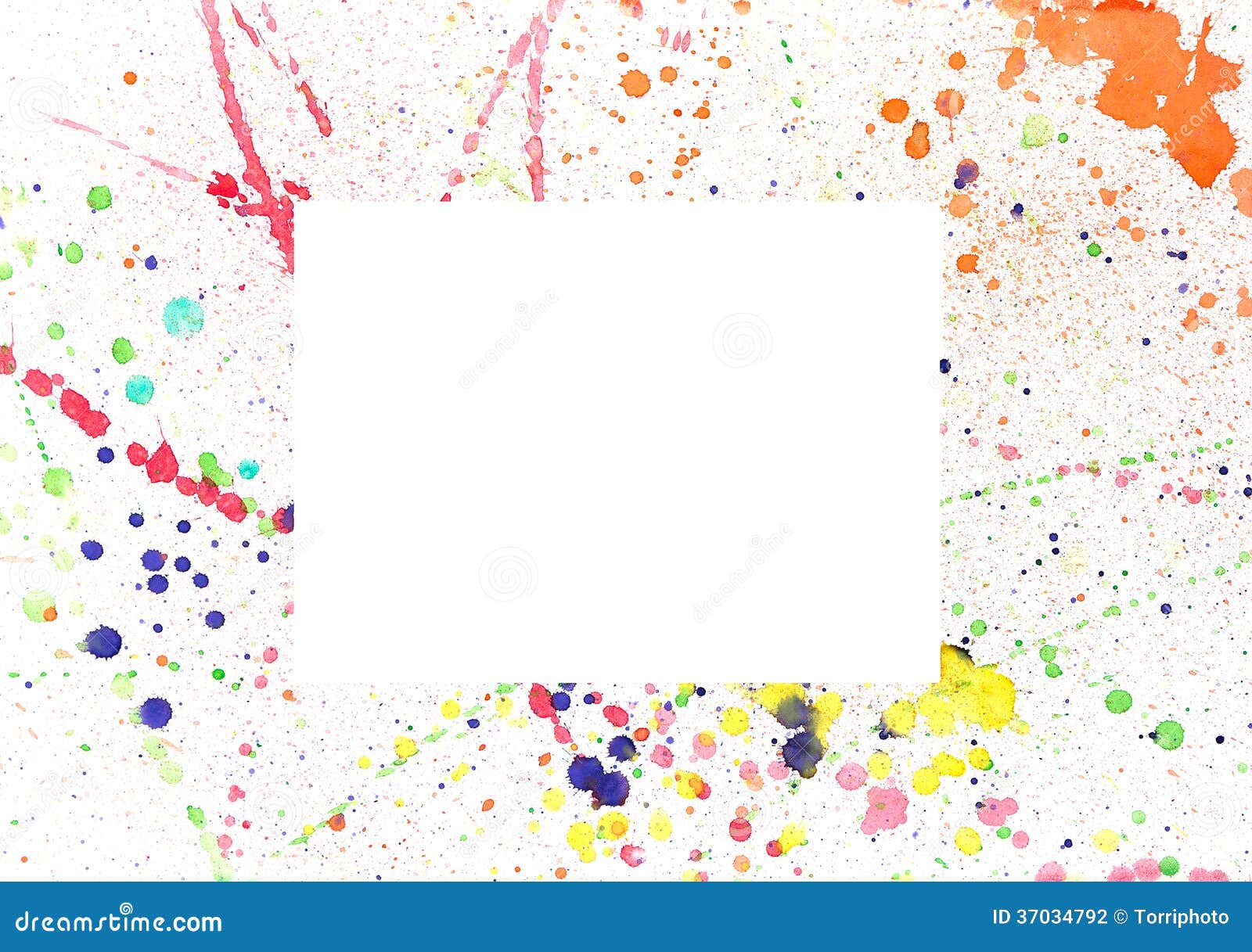 Splash Watercolor Border Background Stock Photography - Image: 37034792