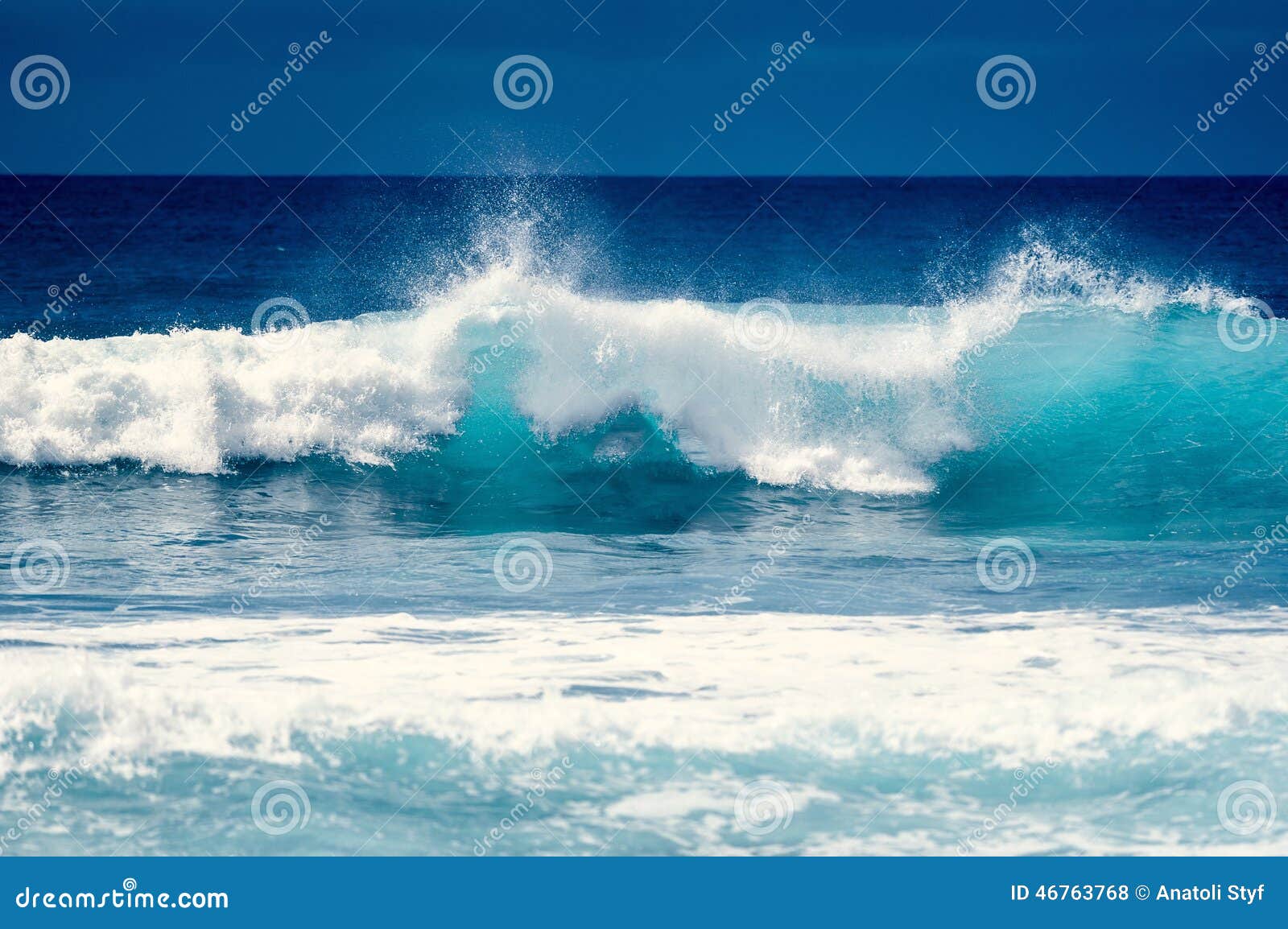 Splash Wave stock photo. Image of shoreline, bright, clean - 46763768