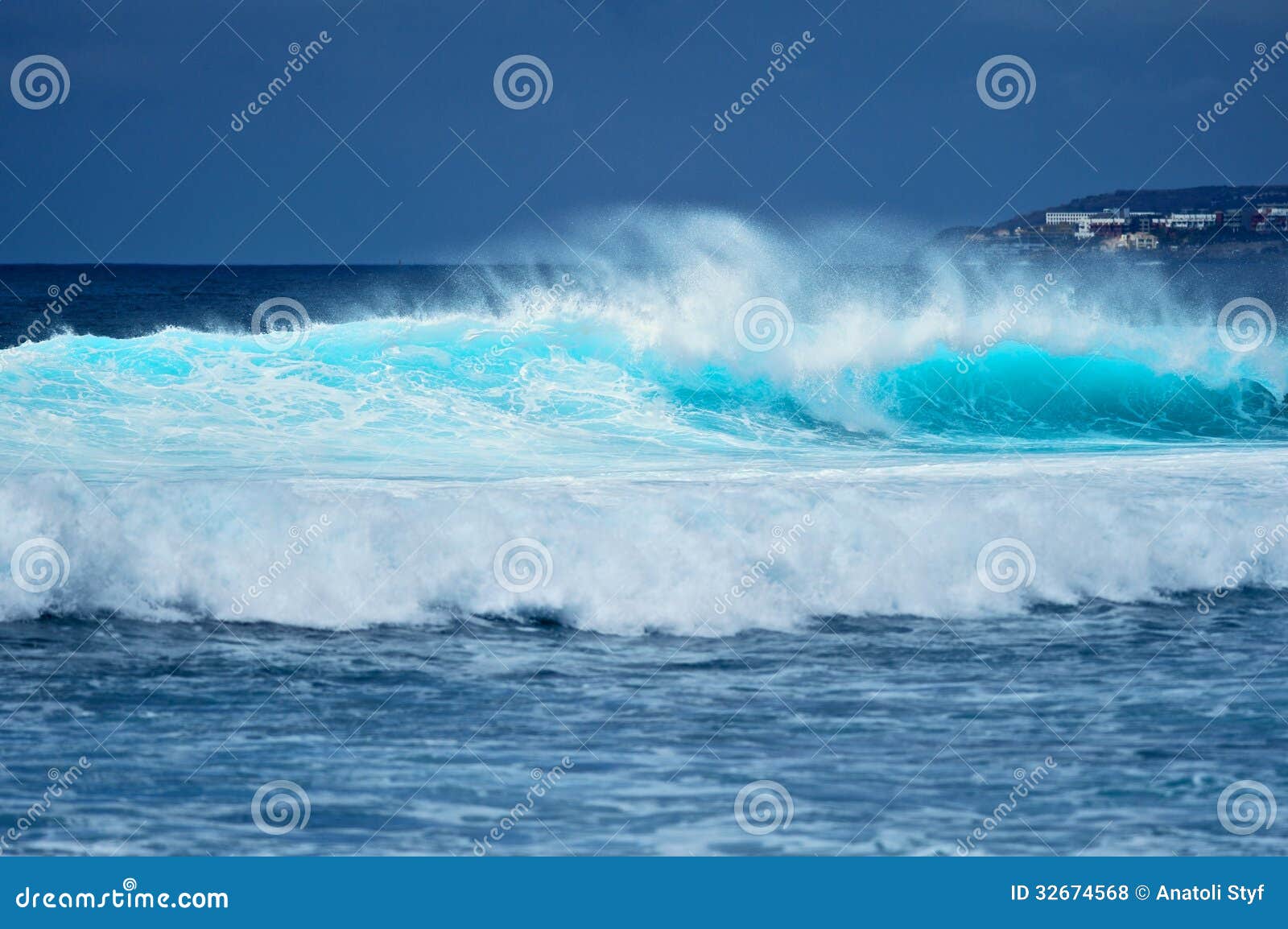 Splash Wave stock photo. Image of reflect, seaside, beach - 32674568