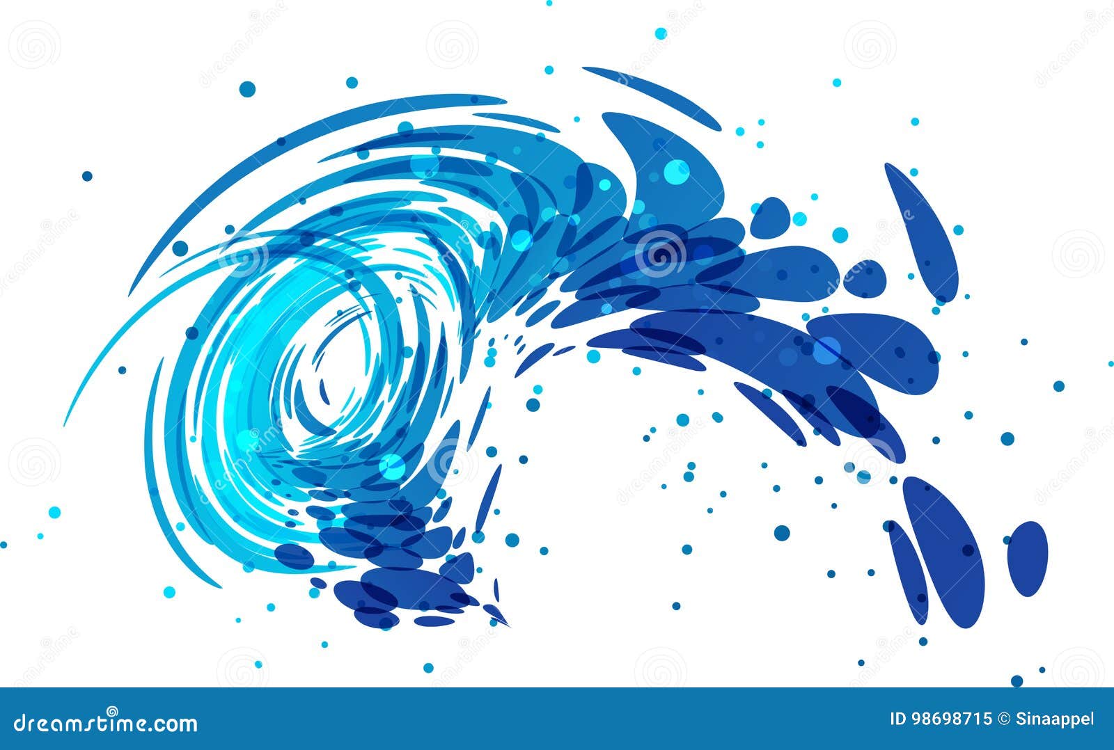 Splash wave on white stock vector. Illustration of droplets - 98698715