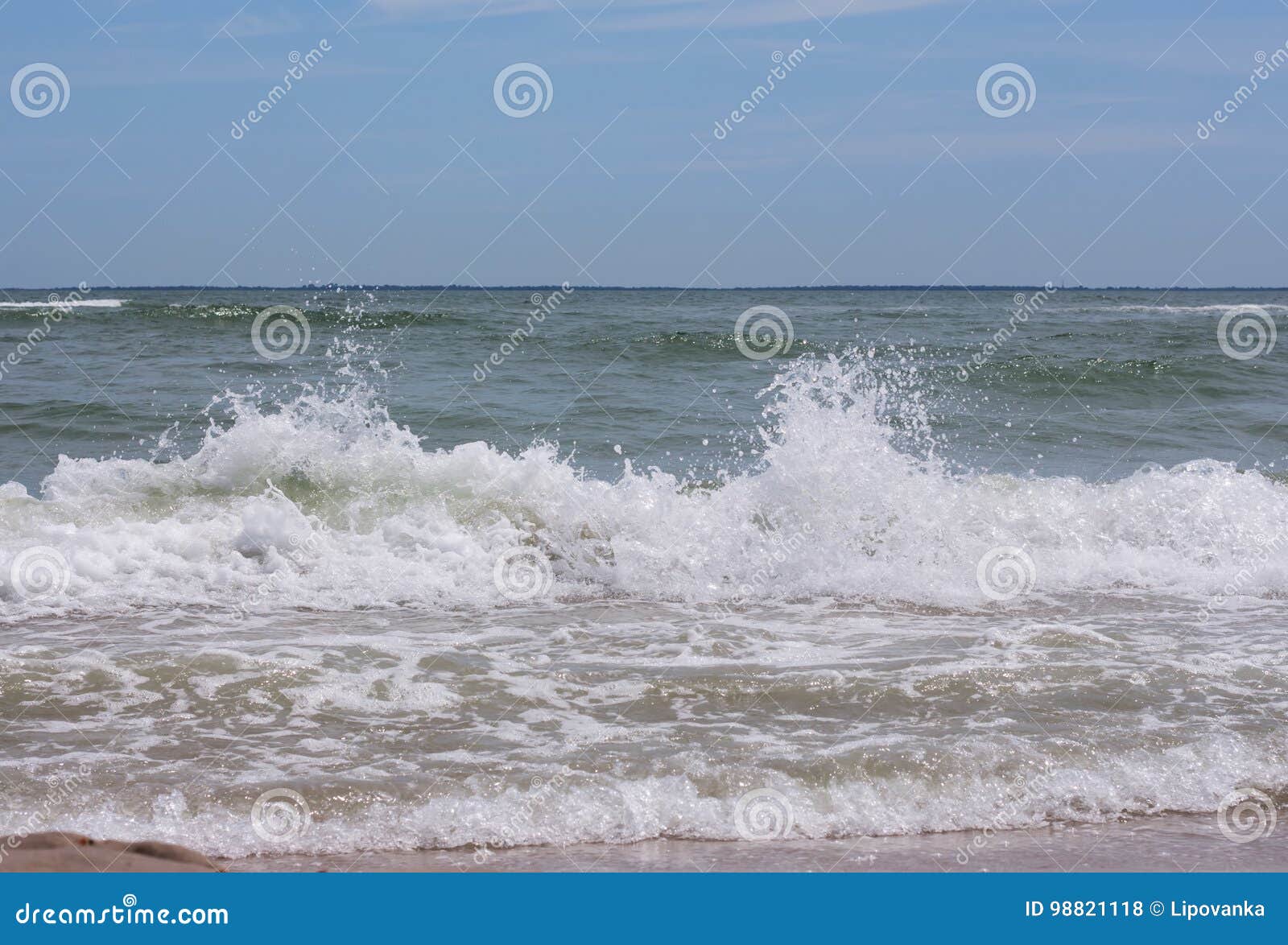 Splash of waves on the sea stock photo. Image of water - 98821118
