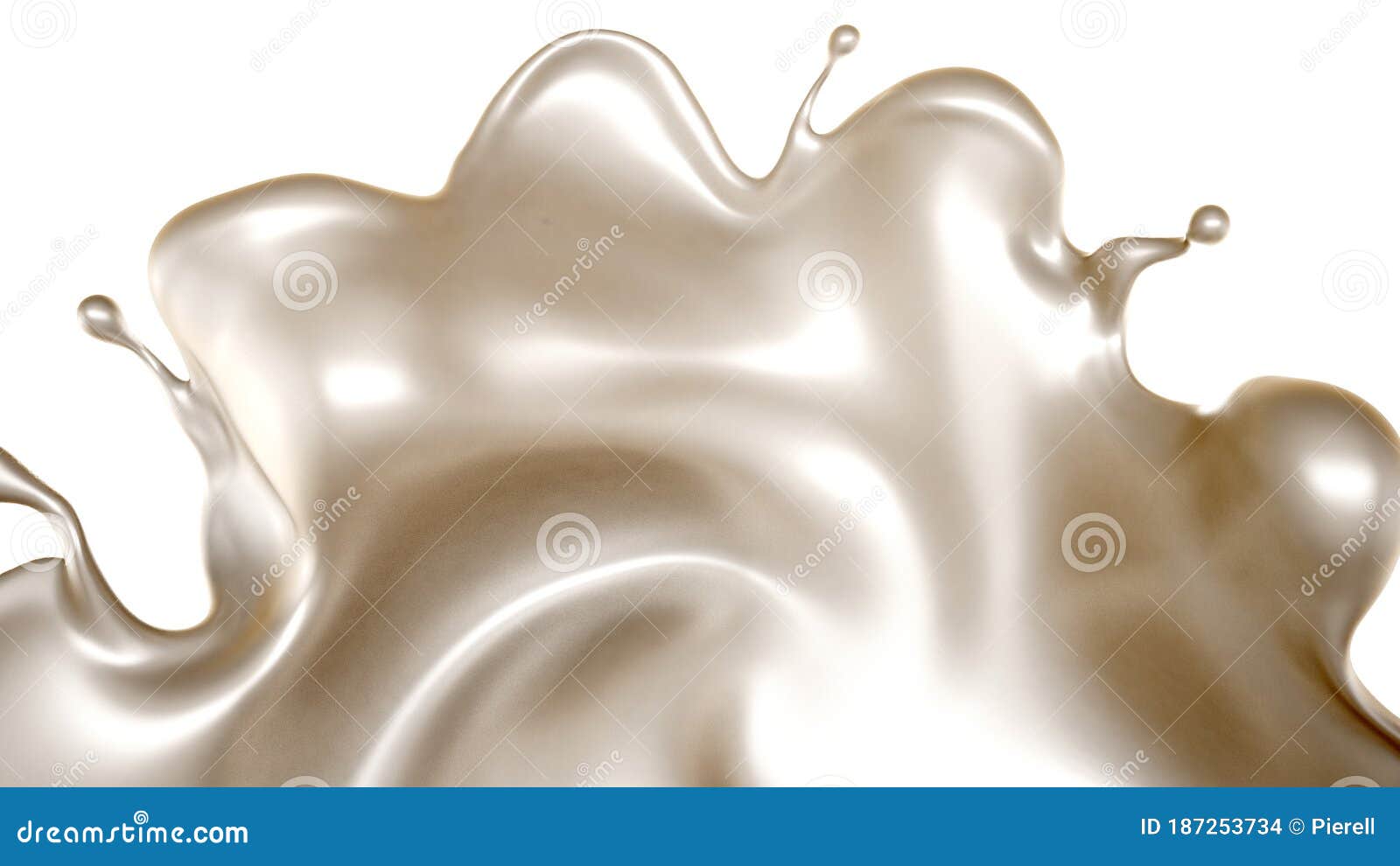 A Splash of White Paint. 3d Illustration, 3d Rendering Stock ...