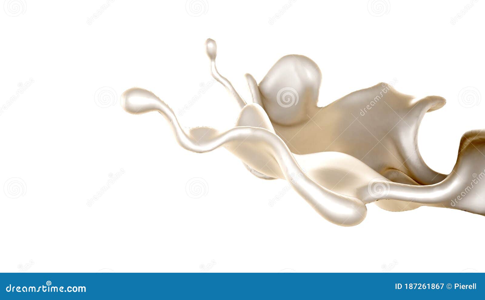 A Splash of White Paint. 3d Illustration, 3d Rendering Stock ...