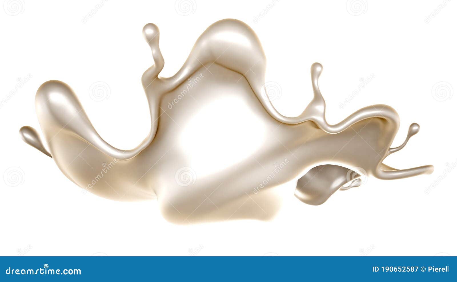 A Splash of White Paint. 3d Illustration, 3d Rendering Stock ...