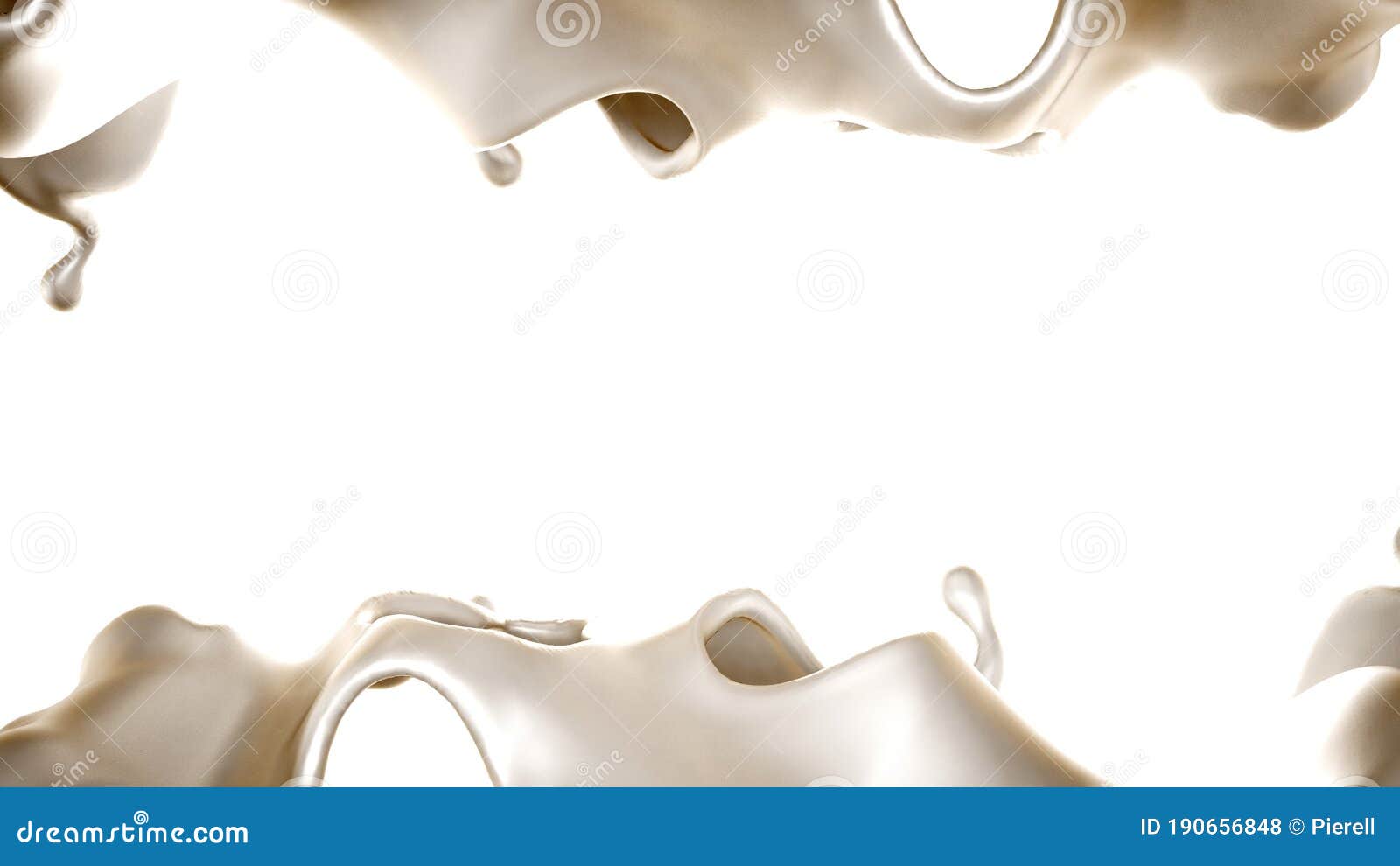 A Splash of White Paint. 3d Illustration, 3d Rendering Stock ...