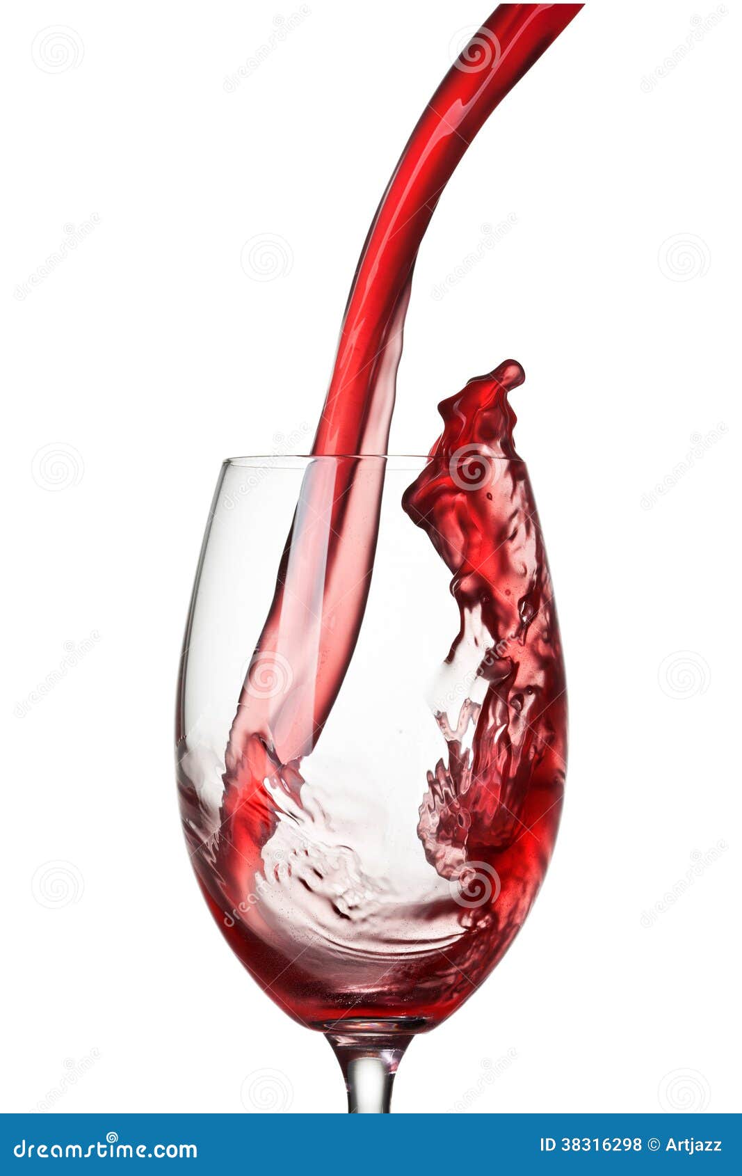 Splash of Wine in Glass Isolated Stock Photo - Image of glass, healthy ...