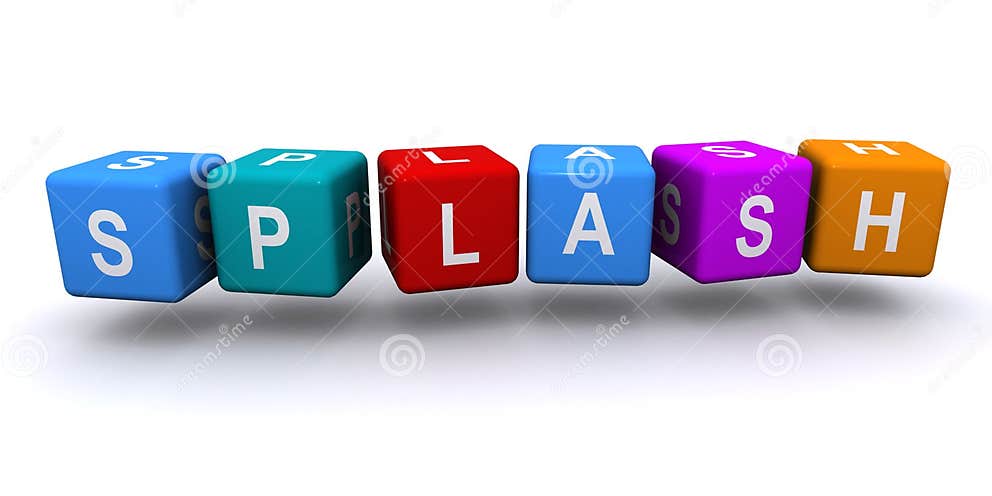 Splash word block on white stock illustration. Illustration of nutrient ...