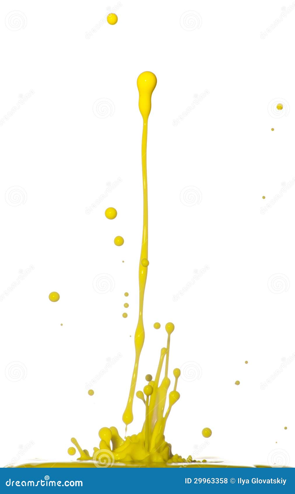 Splash of Yellow Liquid Isolated on White Stock Photo - Image of splash ...