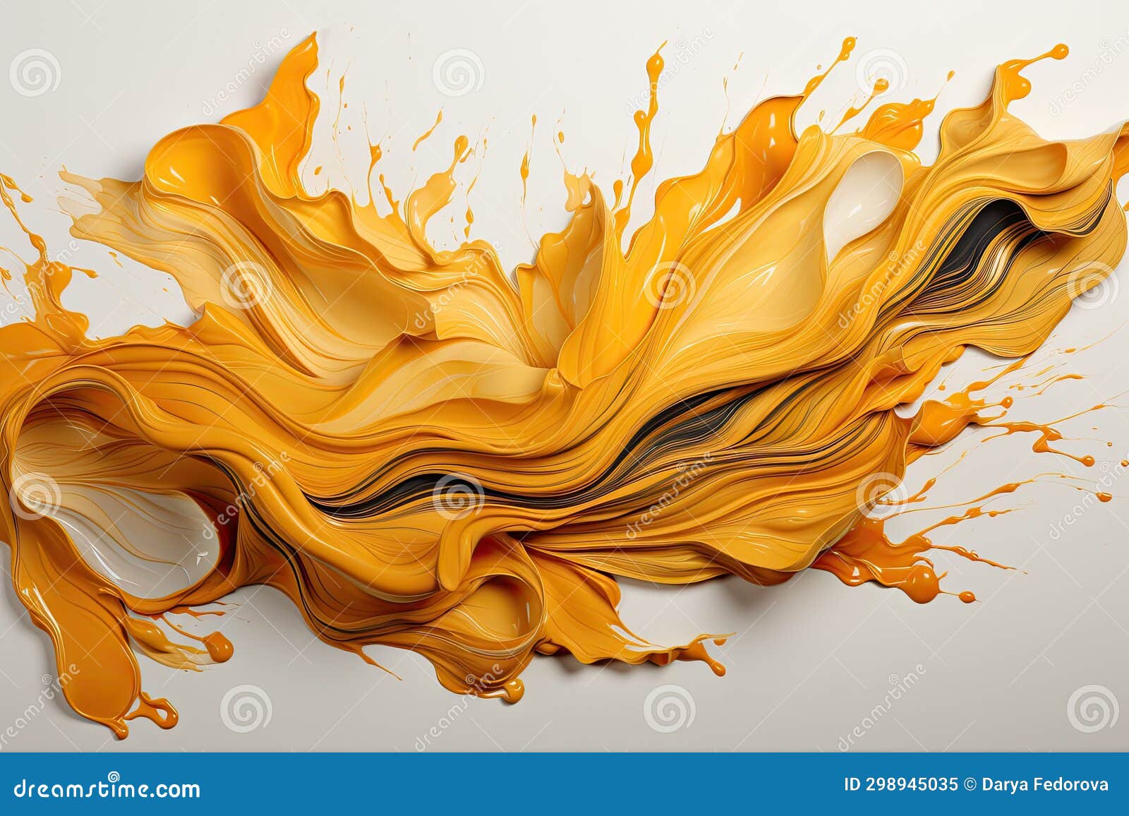 Splash of Yellow Liquid on Light Background. Stock Illustration ...