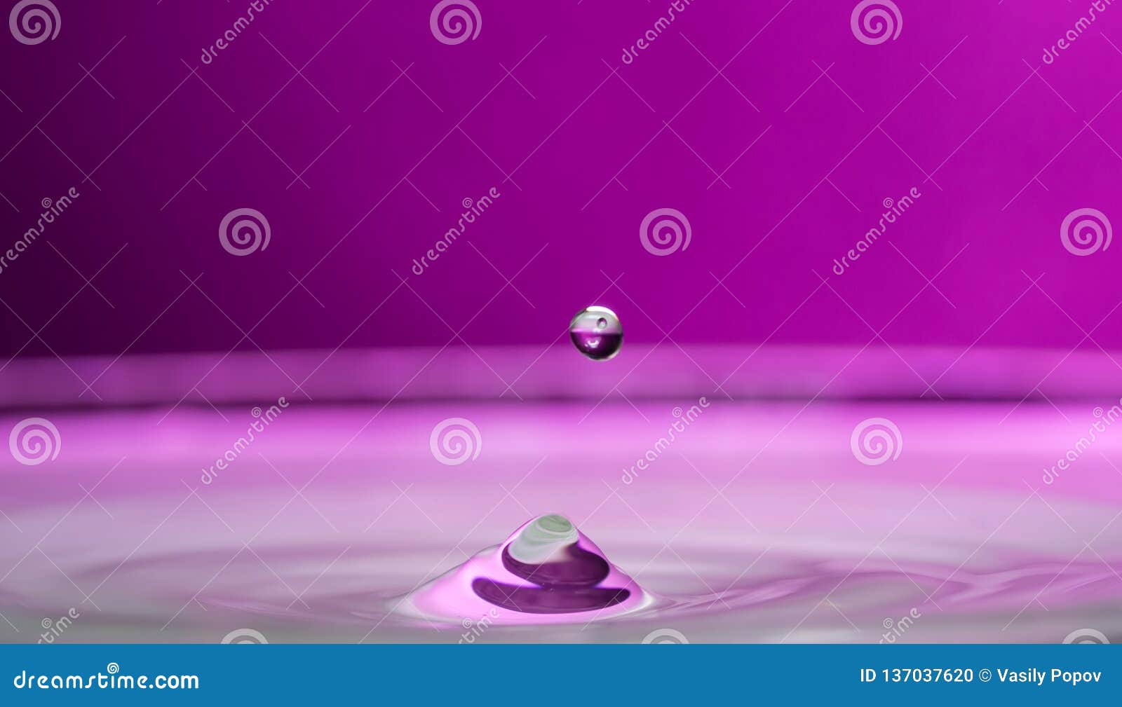 Splashed Out and Splashed from a Falling Drop on a Colored or Black ...