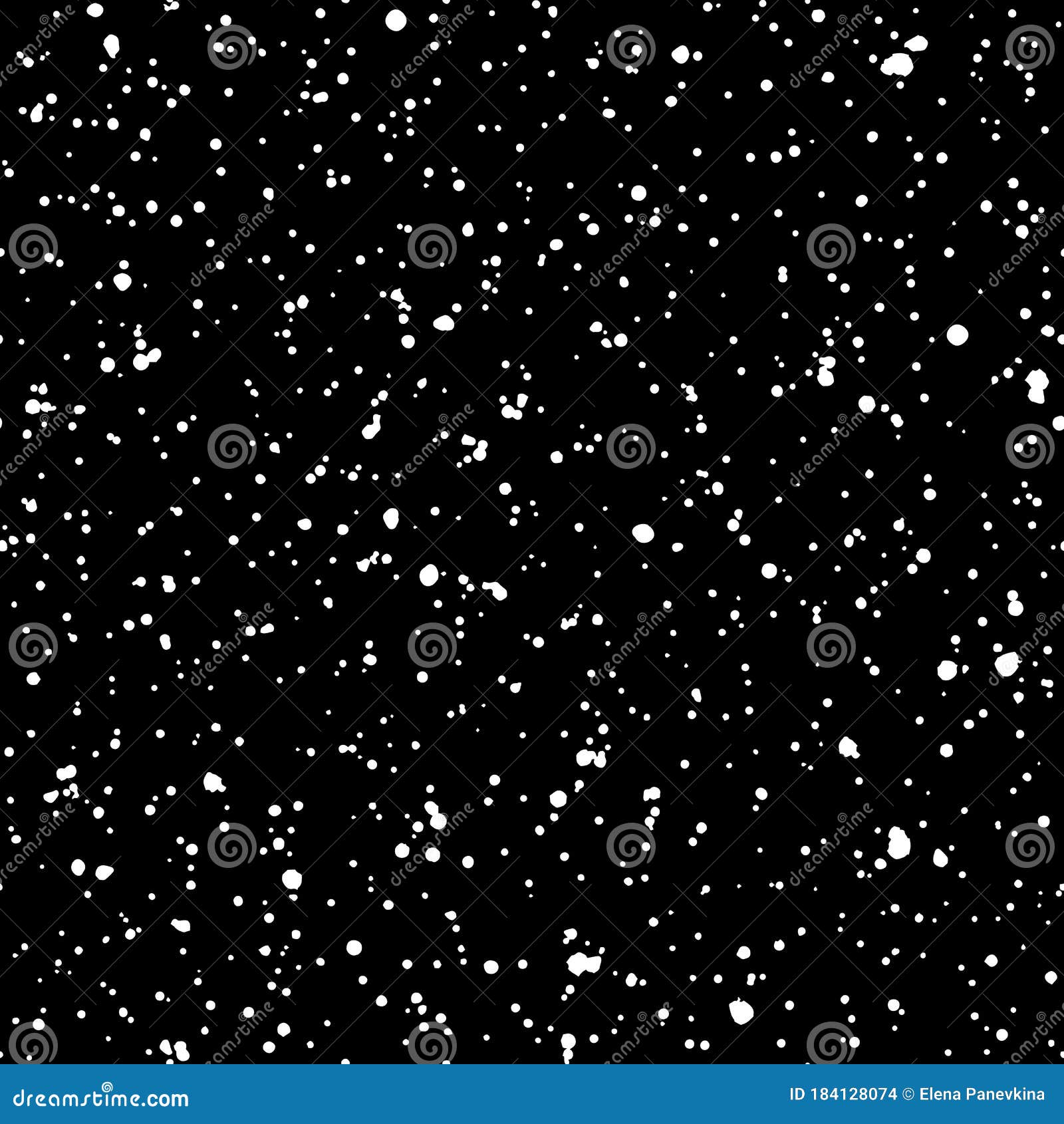 Black and White Splash, Dots, Snow Seamless Texture Stock Vector ...