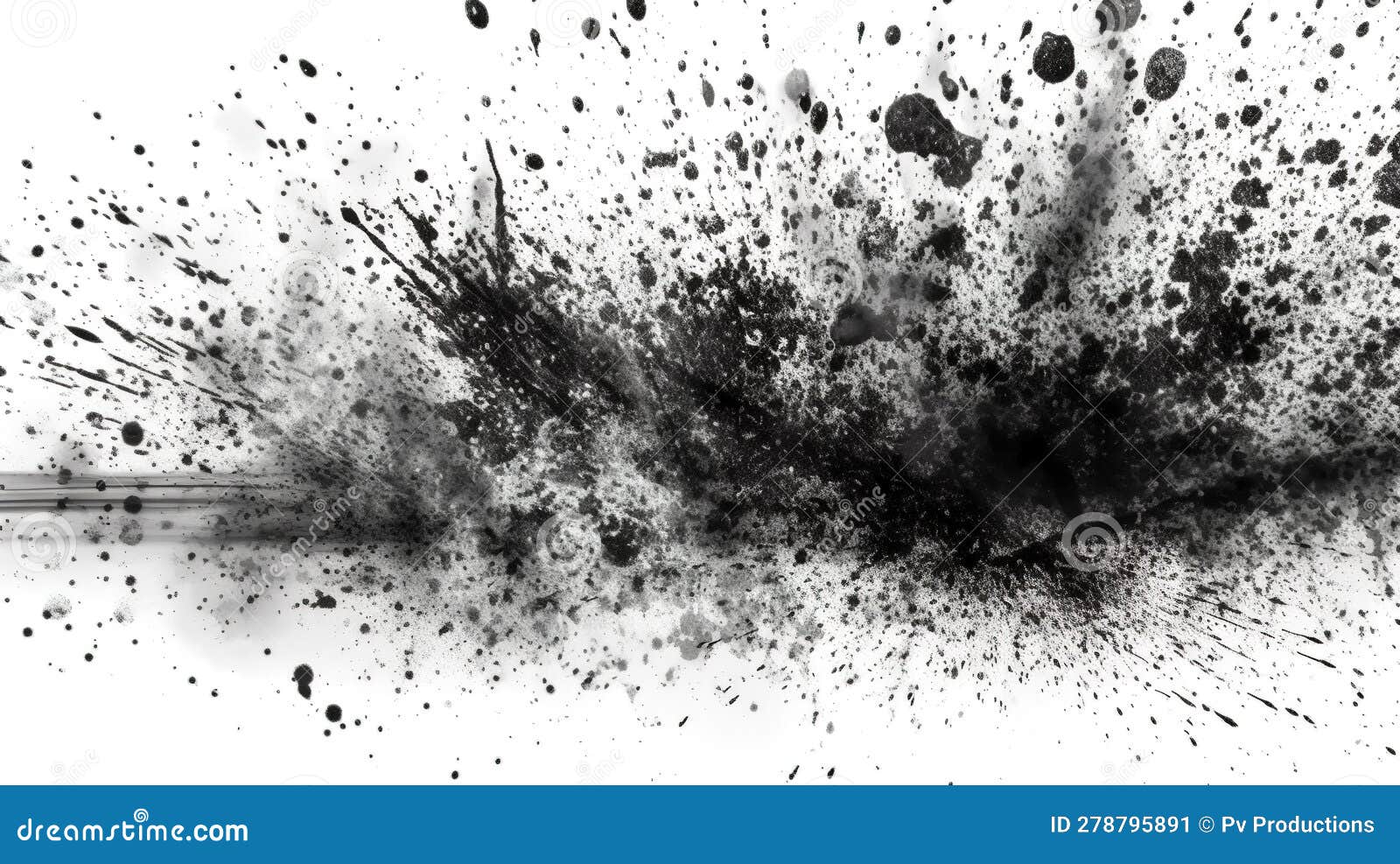 Splashes of Black Paint on a White Background, Generative AI. Stock ...