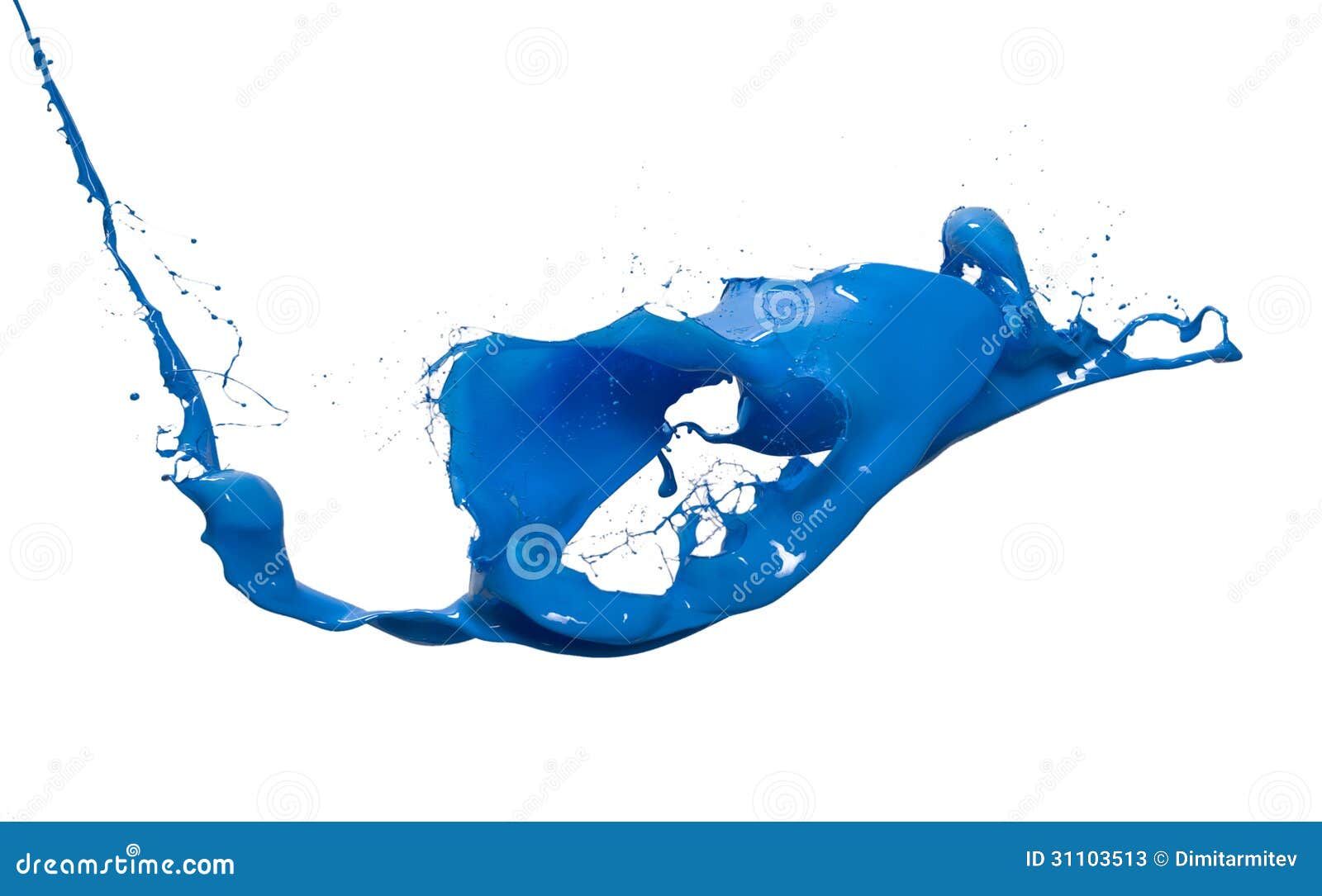 Splashes of blue paint stock image. Image of consistent - 31103513