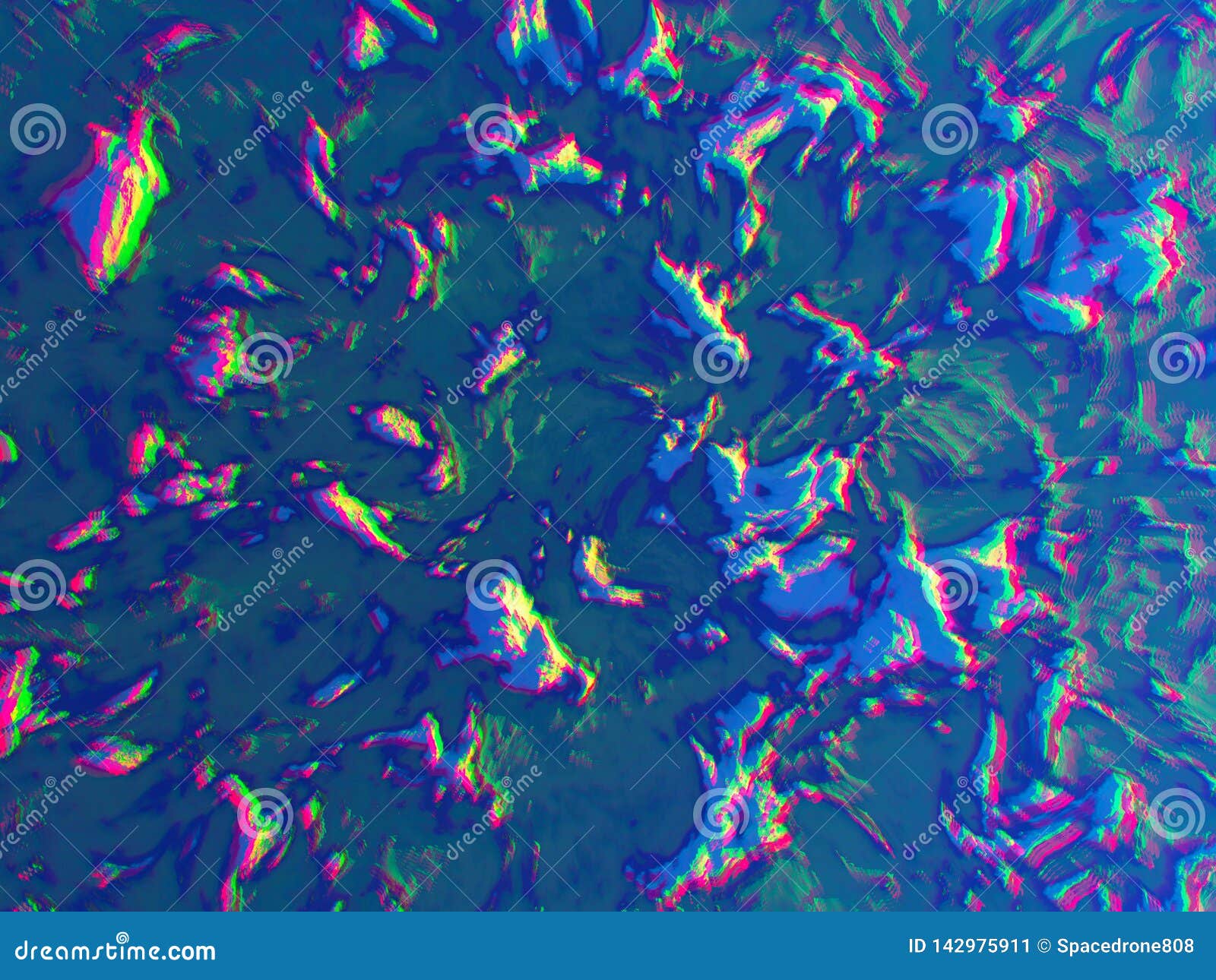 Splashes with Chromatic Aberration 3d Rendering Background Stock ...