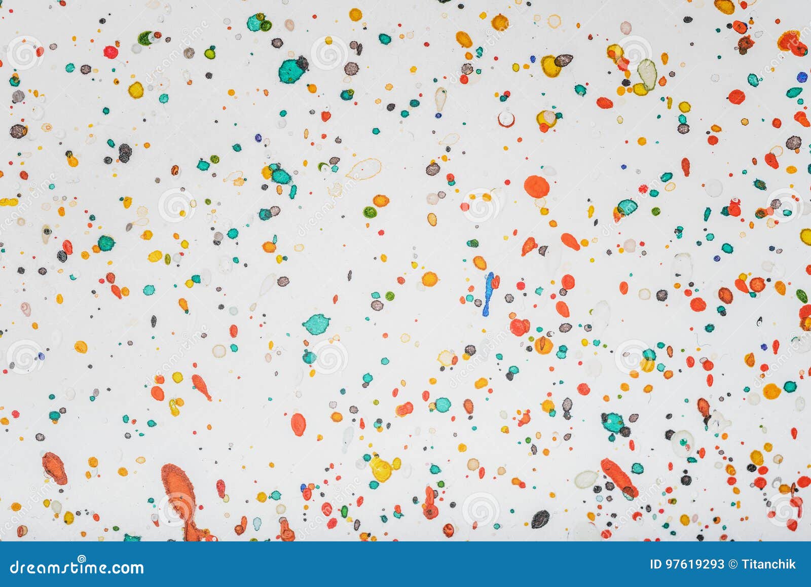 Splashes color drops stock image. Image of blob, paper - 97619293