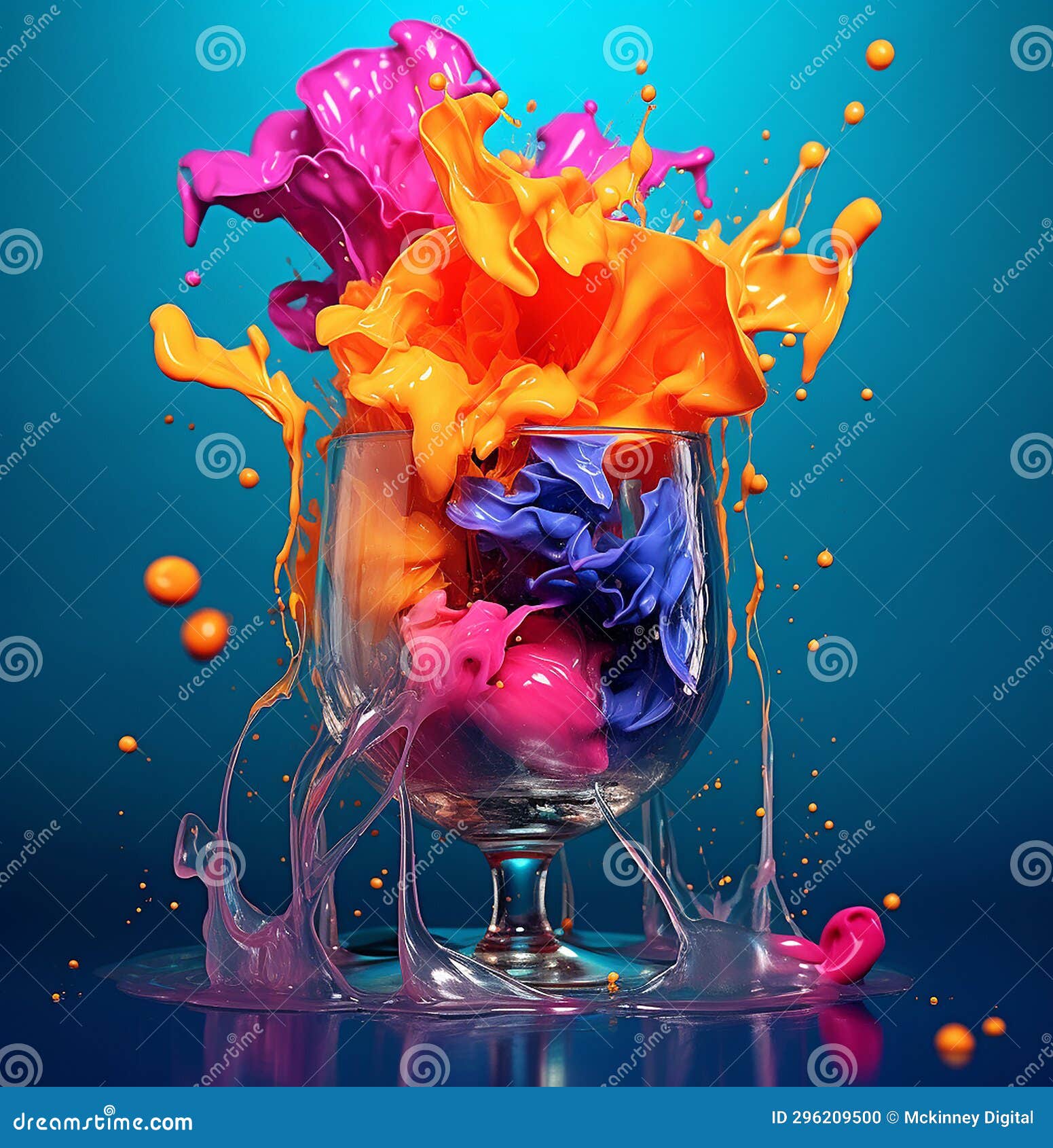 Splash of Various Color Paint. Created Using Ai Generative. Stock ...