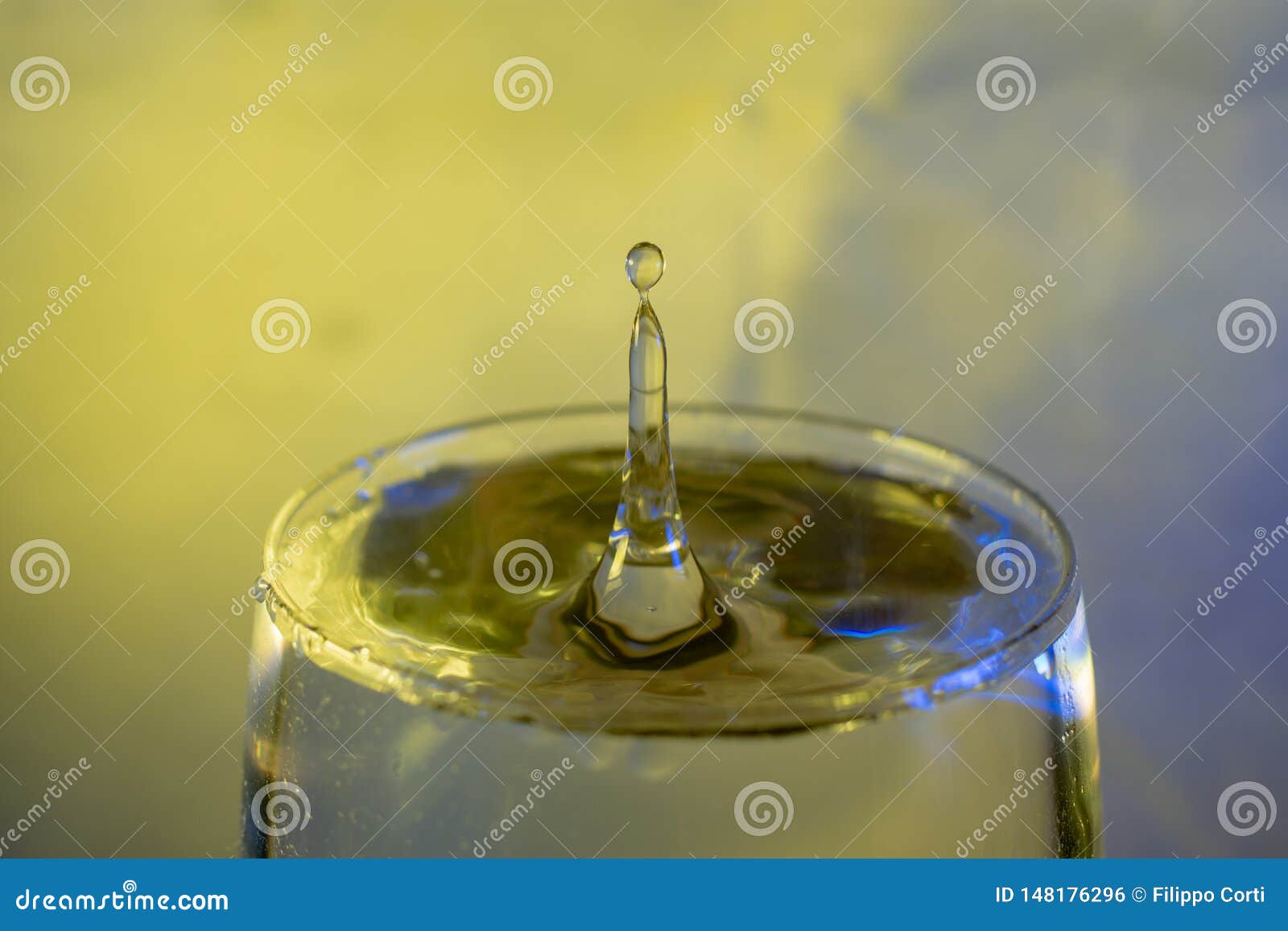 Splashes of Dancing Water Drops. Stock Photo - Image of glass, conveys ...