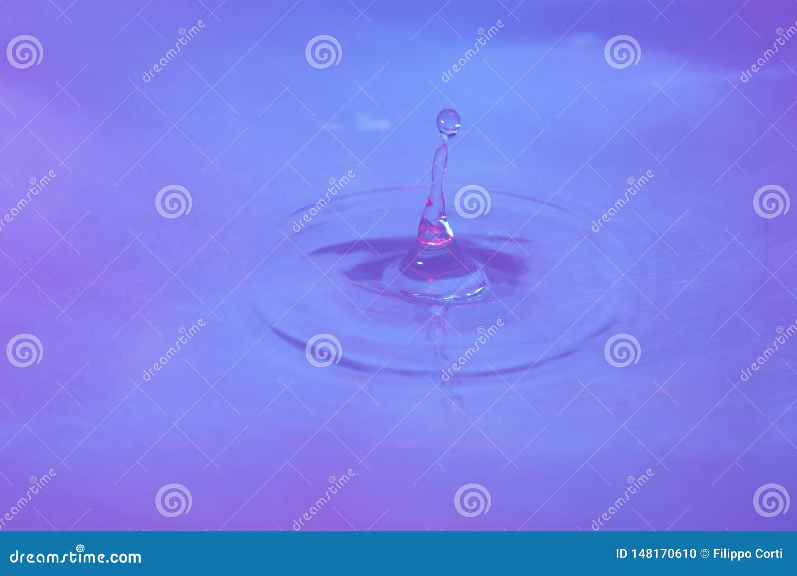 Splashes of Dancing Water Drops. Stock Photo - Image of droplet ...